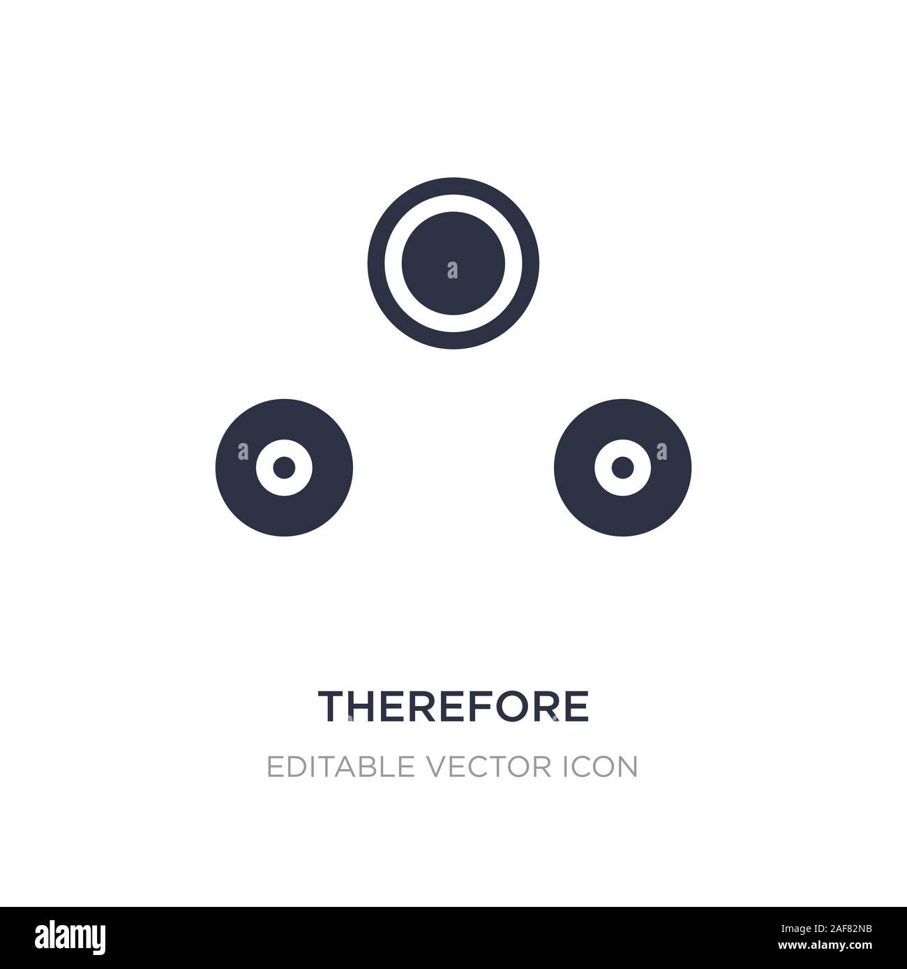 therefore icon on white background. Simple element illustration from ...