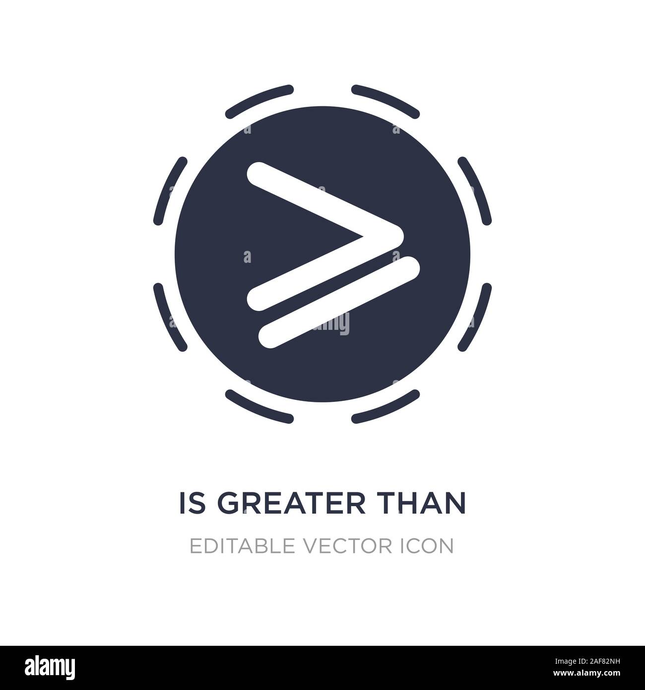 is greater than icon on white background. Simple element illustration ...