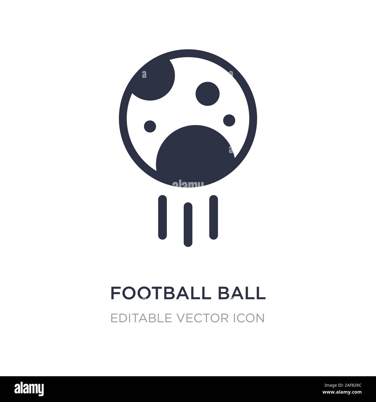 football ball circular icon on white background. Simple element ...
