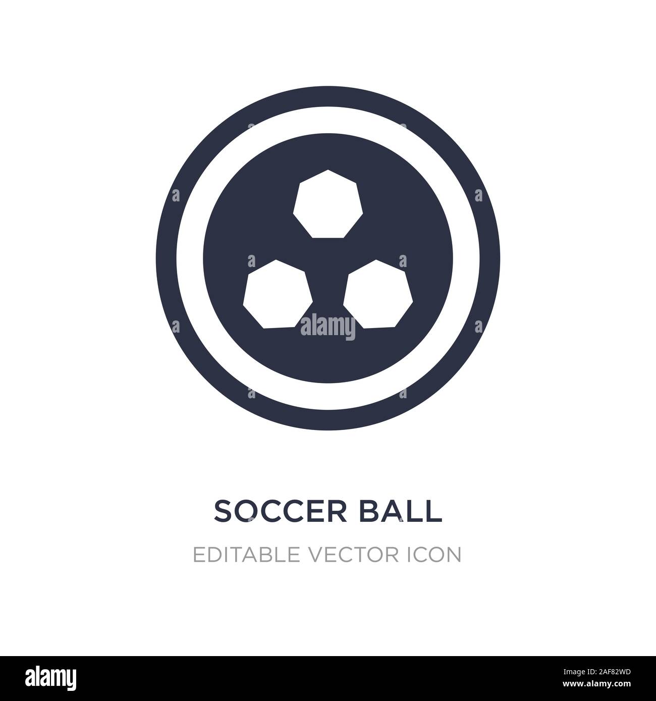 soccer ball with pentagons icon on white background. Simple element ...
