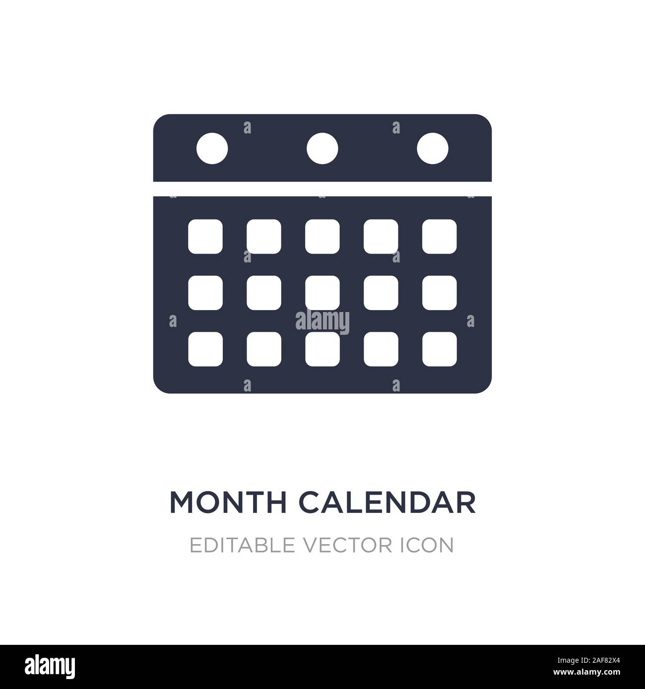 month calendar icon on white background. Simple element illustration ...