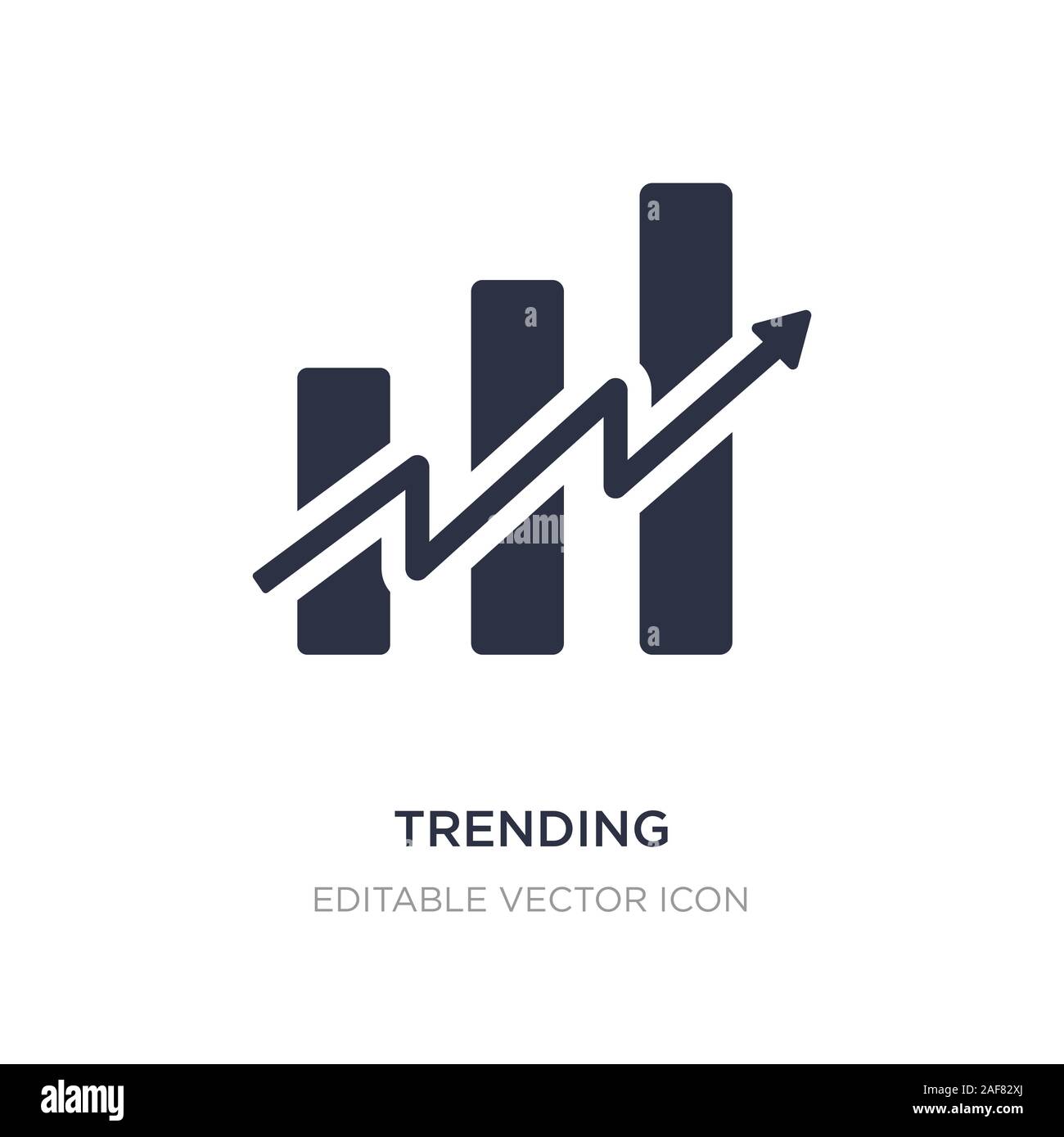 trending icon on white background. Simple element illustration from ...