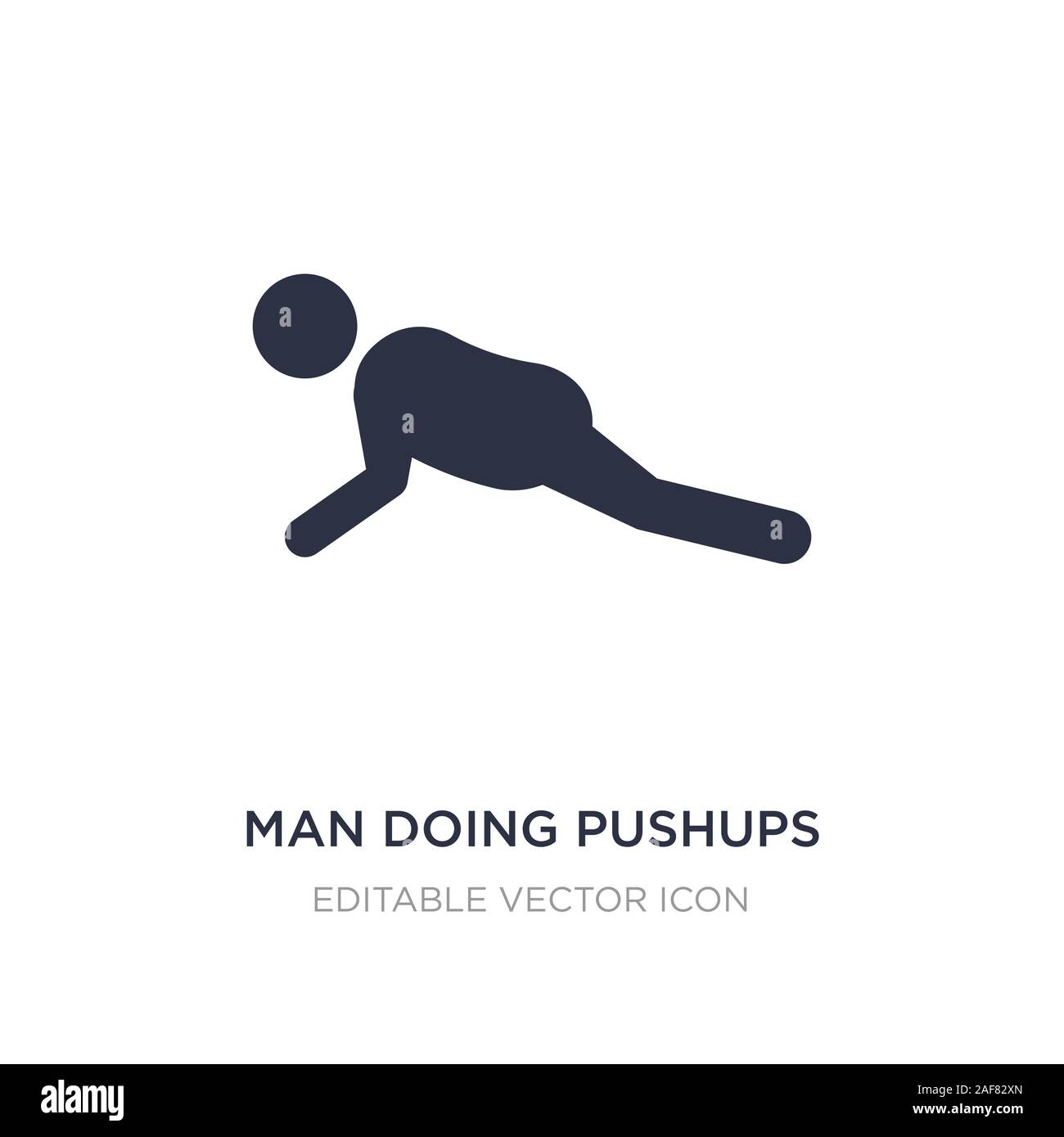 man doing pushups icon on white background. Simple element illustration ...