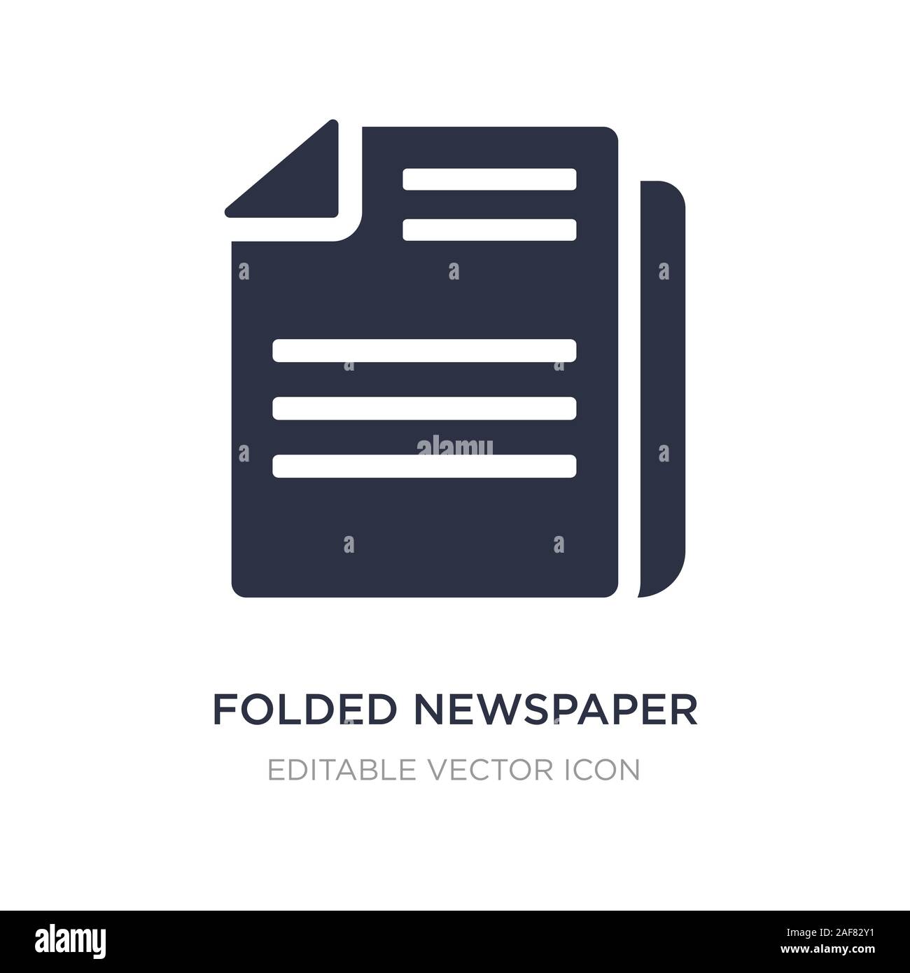 folded newspaper icon on white background. Simple element illustration ...
