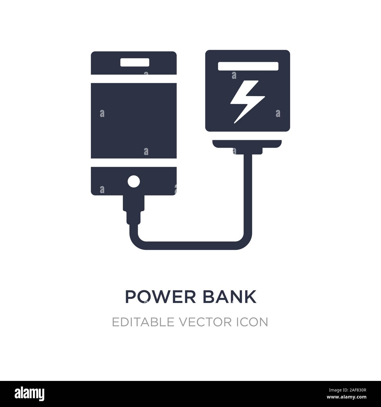 power bank icon on white background. Simple element illustration from ...