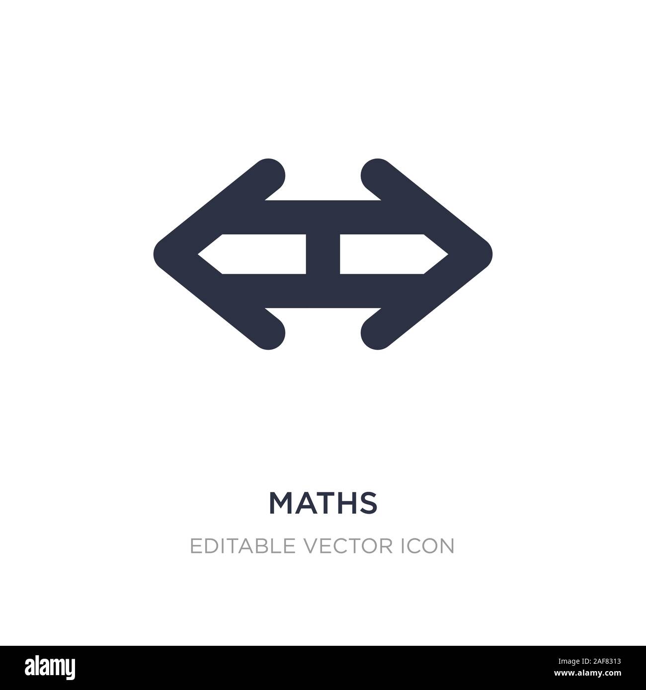 maths icon on white background. Simple element illustration from Signs ...