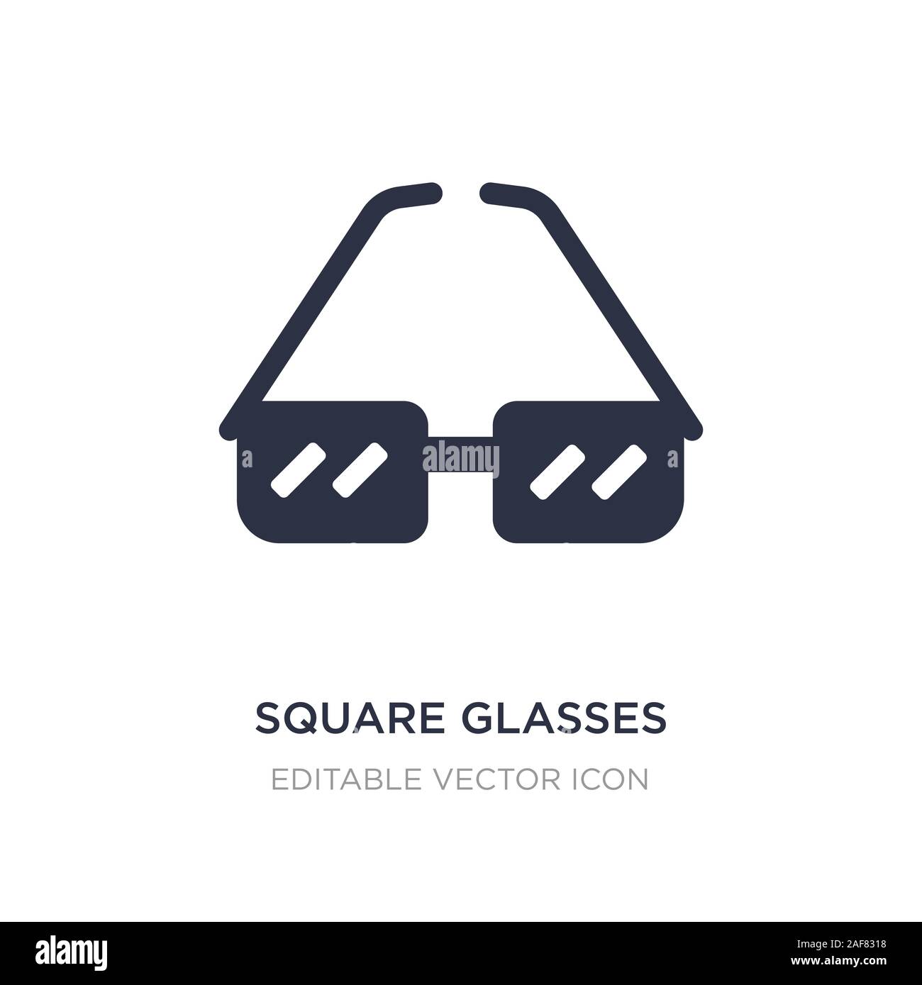 square glasses icon on white background. Simple element illustration ...