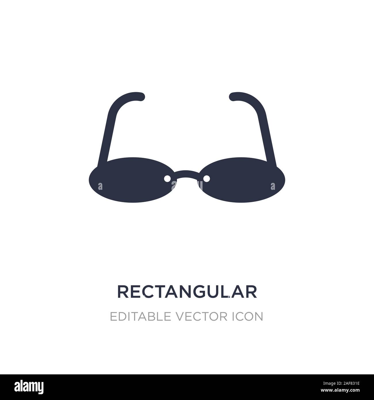 Logo concept of rectangular eyeglass frame sign on transparent ...