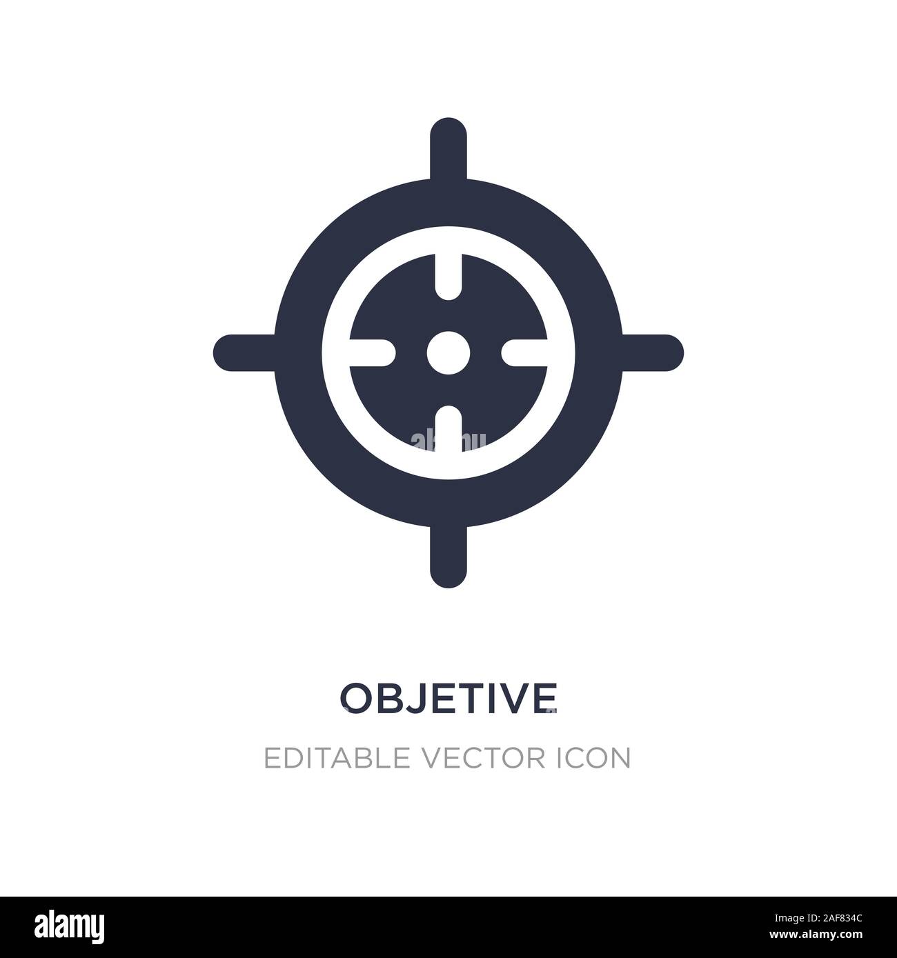 objetive icon on white background. Simple element illustration from ...