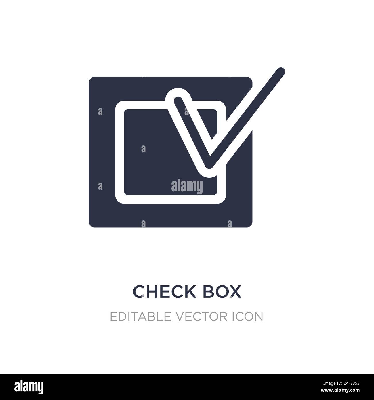 check box icon on white background. Simple element illustration from UI ...