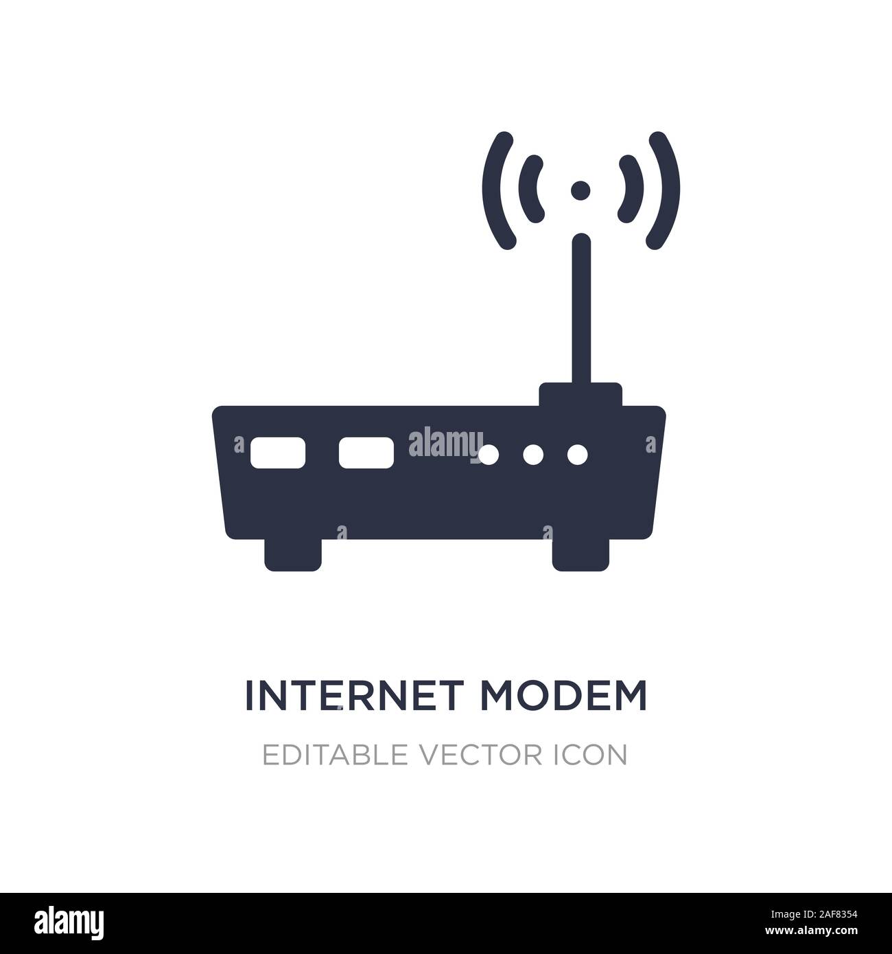 internet modem icon on white background. Simple element illustration ...