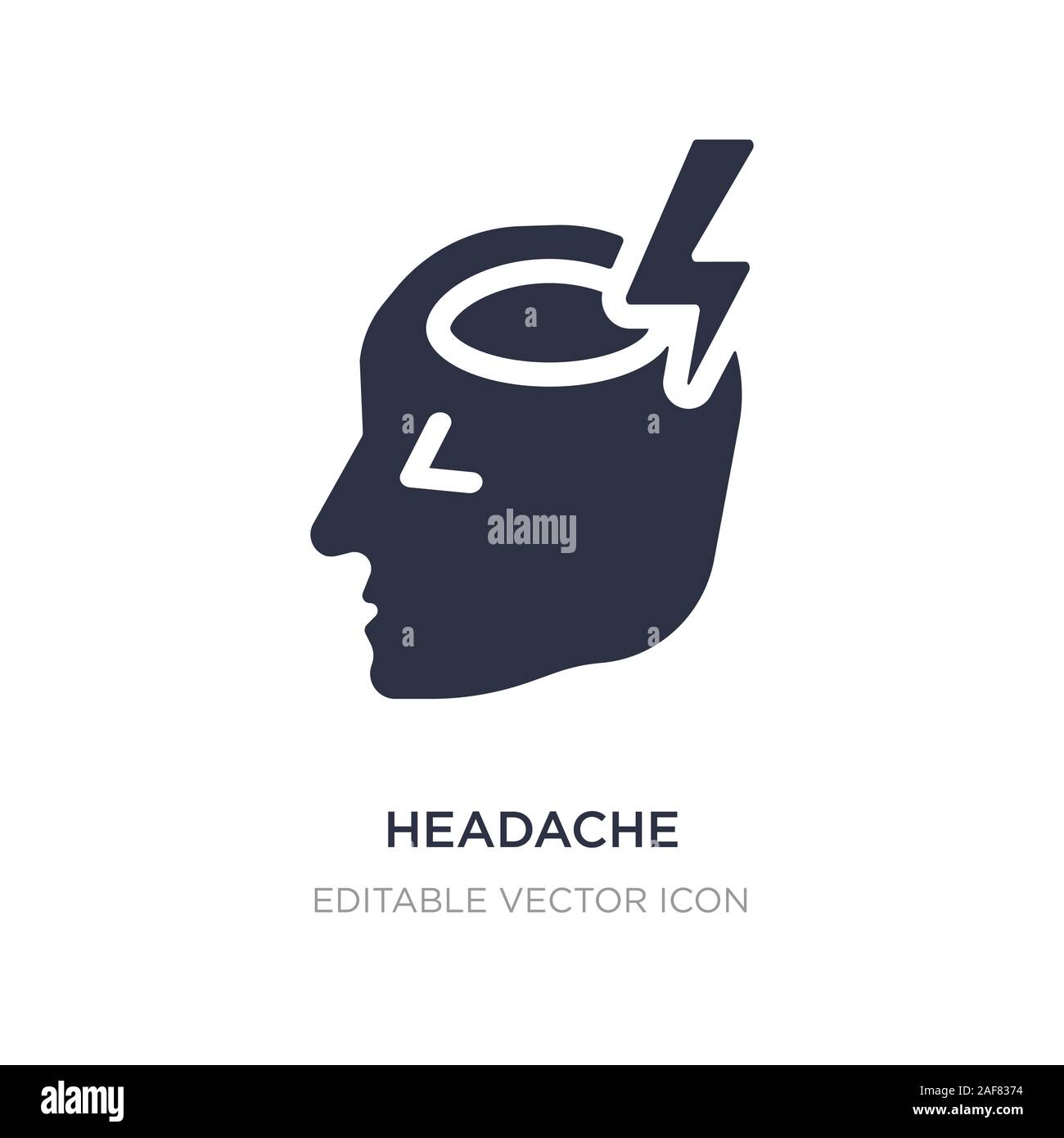headache icon on white background. Simple element illustration from ...