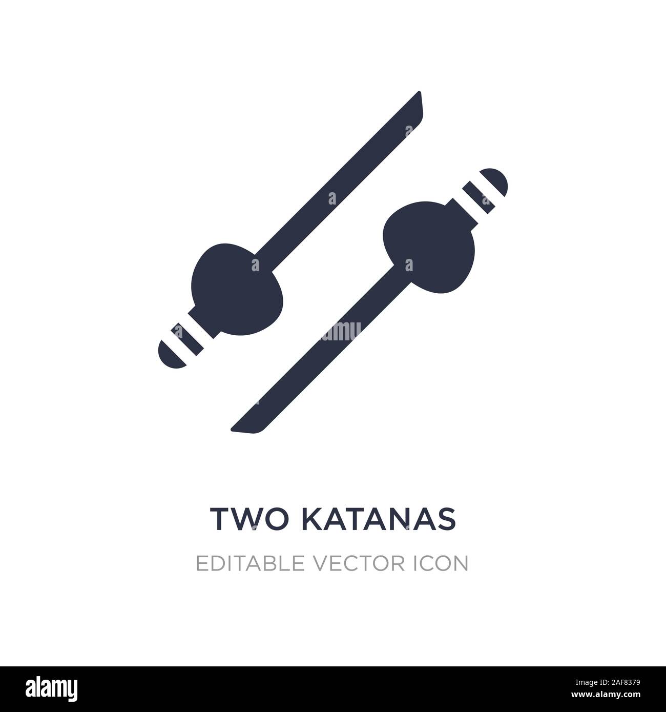 two katanas icon on white background. Simple element illustration from ...