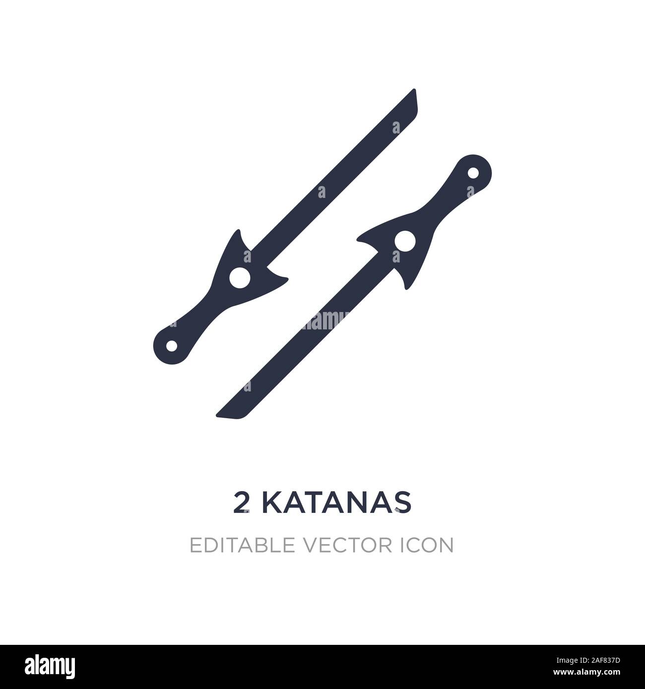 2 katanas icon on white background. Simple element illustration from ...