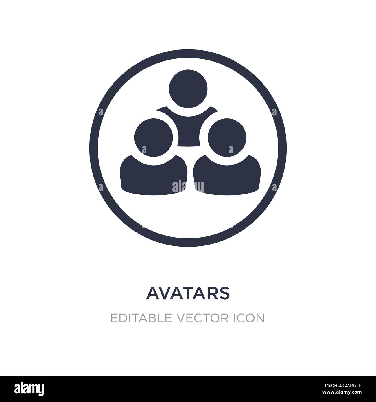 avatars icon on white background. Simple element illustration from ...