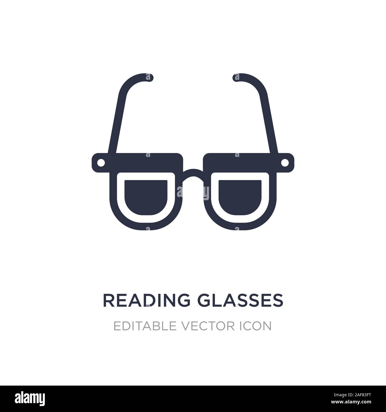 reading glasses icon on white background. Simple element illustration ...