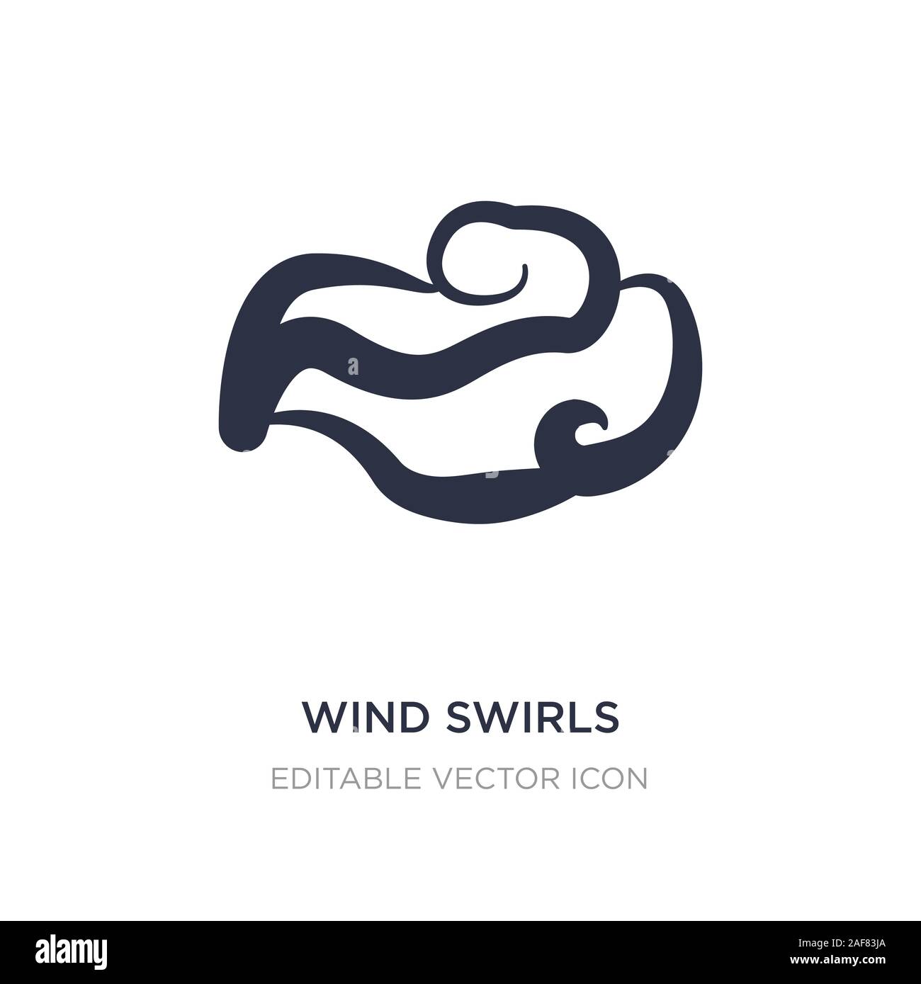 wind swirls icon on white background. Simple element illustration from ...