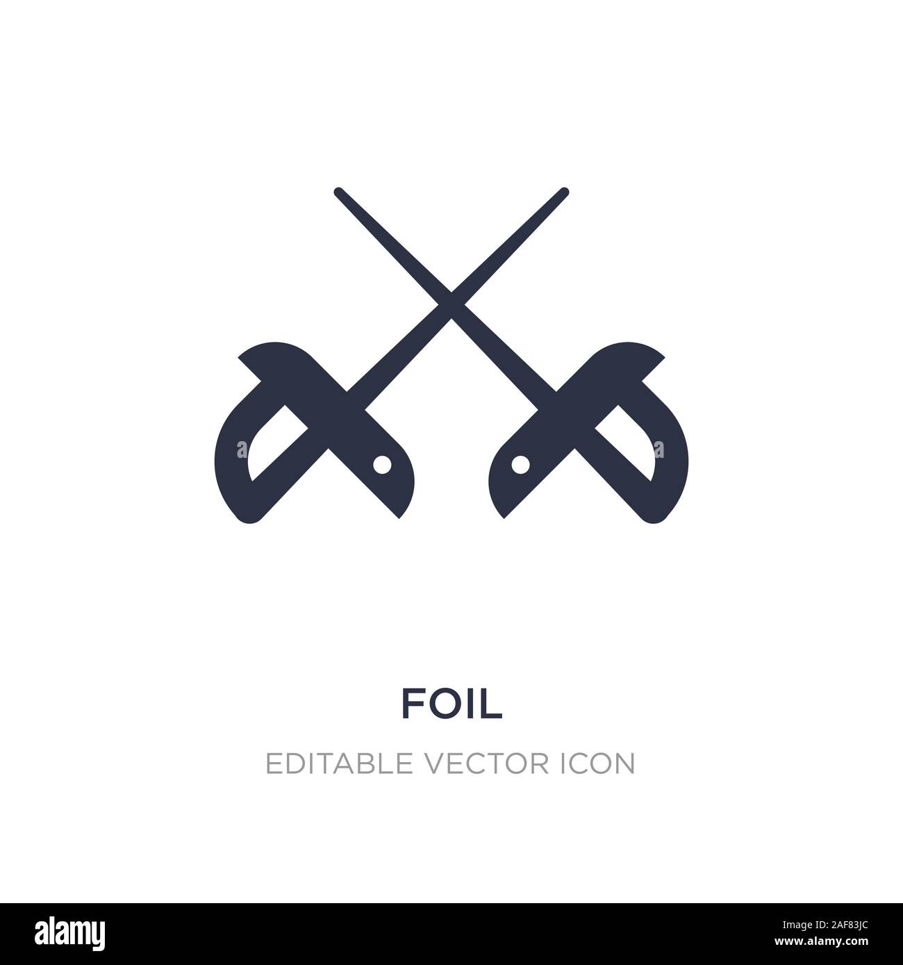 foil icon on white background. Simple element illustration from Sports ...