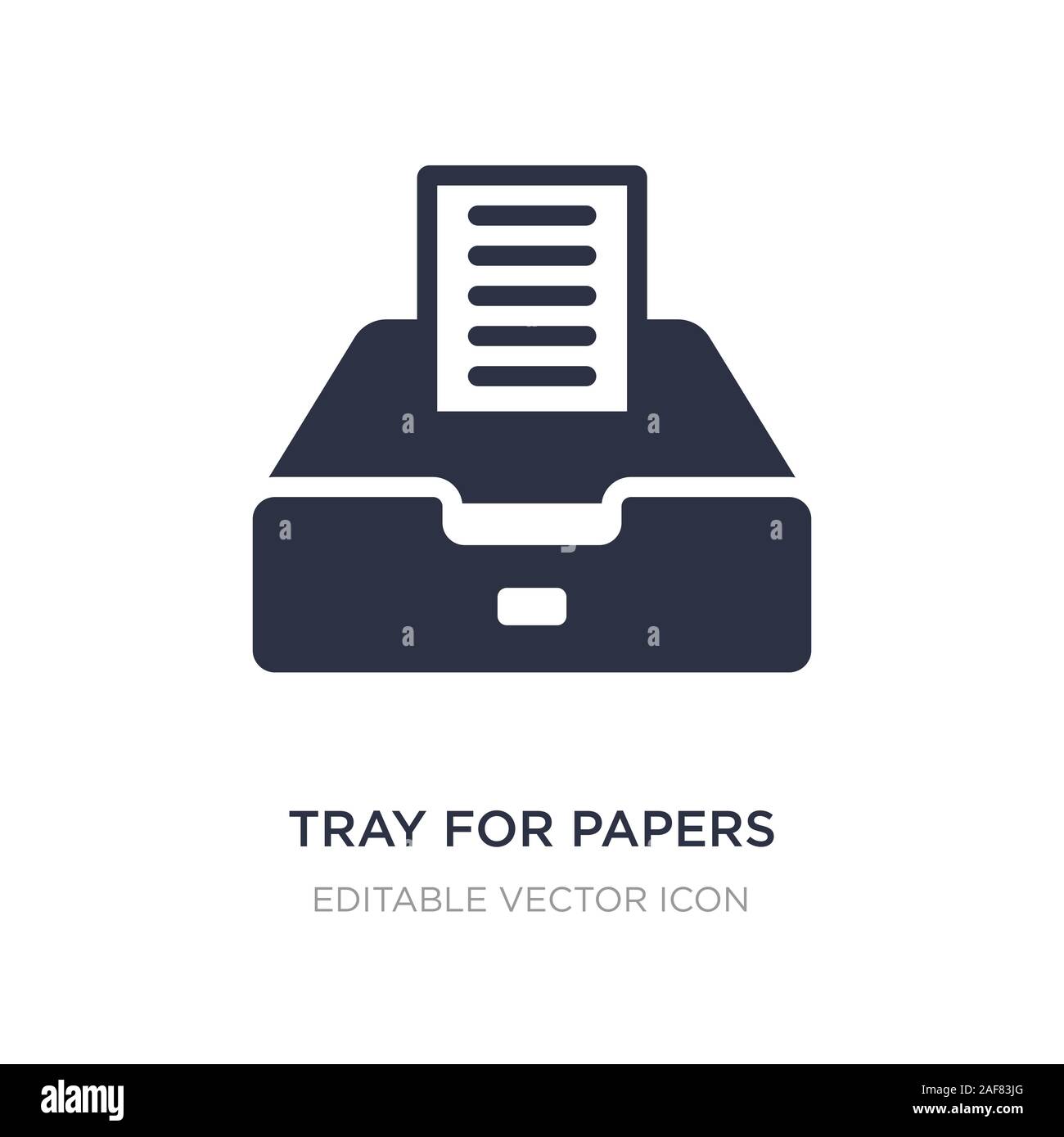 tray for papers icon on white background. Simple element illustration ...