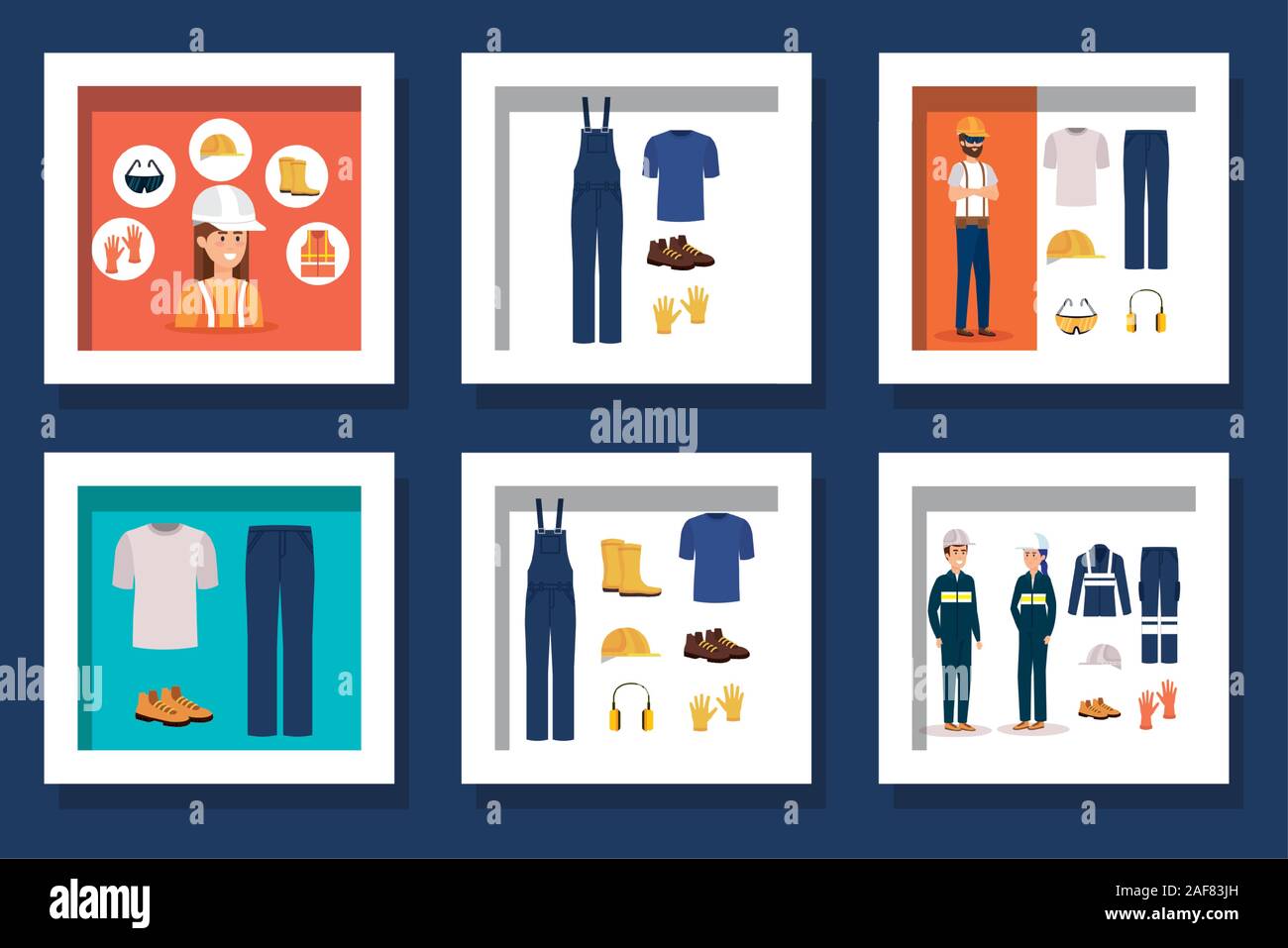 Employee uniforms Stock Vector Images - Alamy
