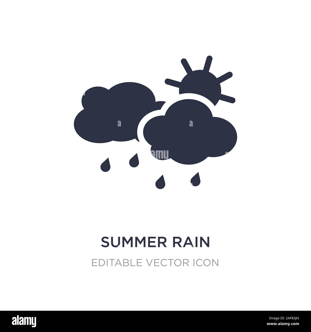 summer rain icon on white background. Simple element illustration from ...
