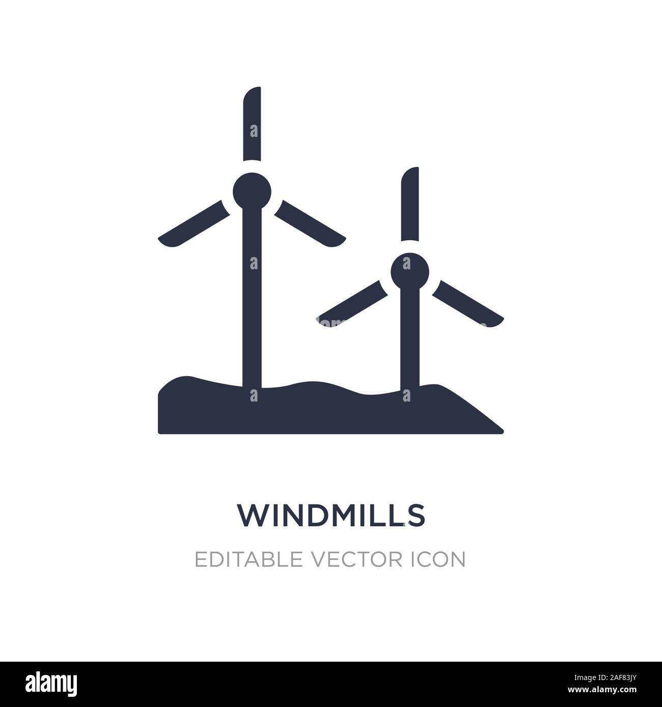 windmills icon on white background. Simple element illustration from ...