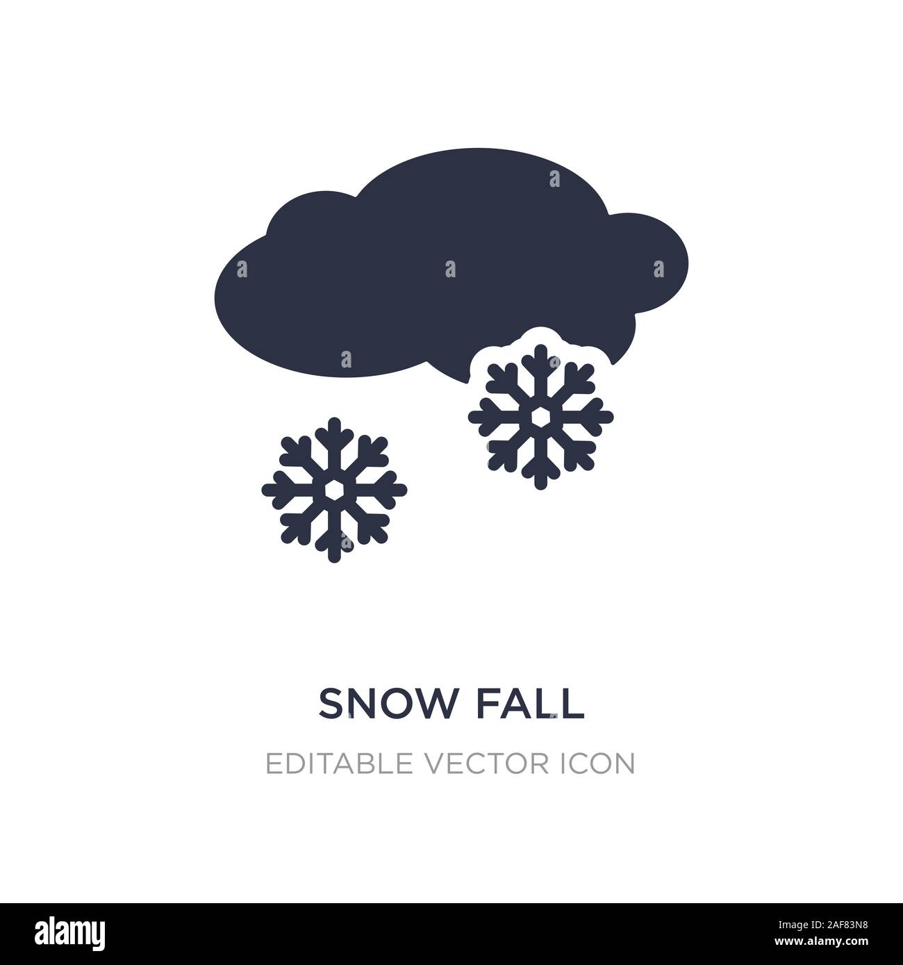 snow fall icon on white background. Simple element illustration from ...
