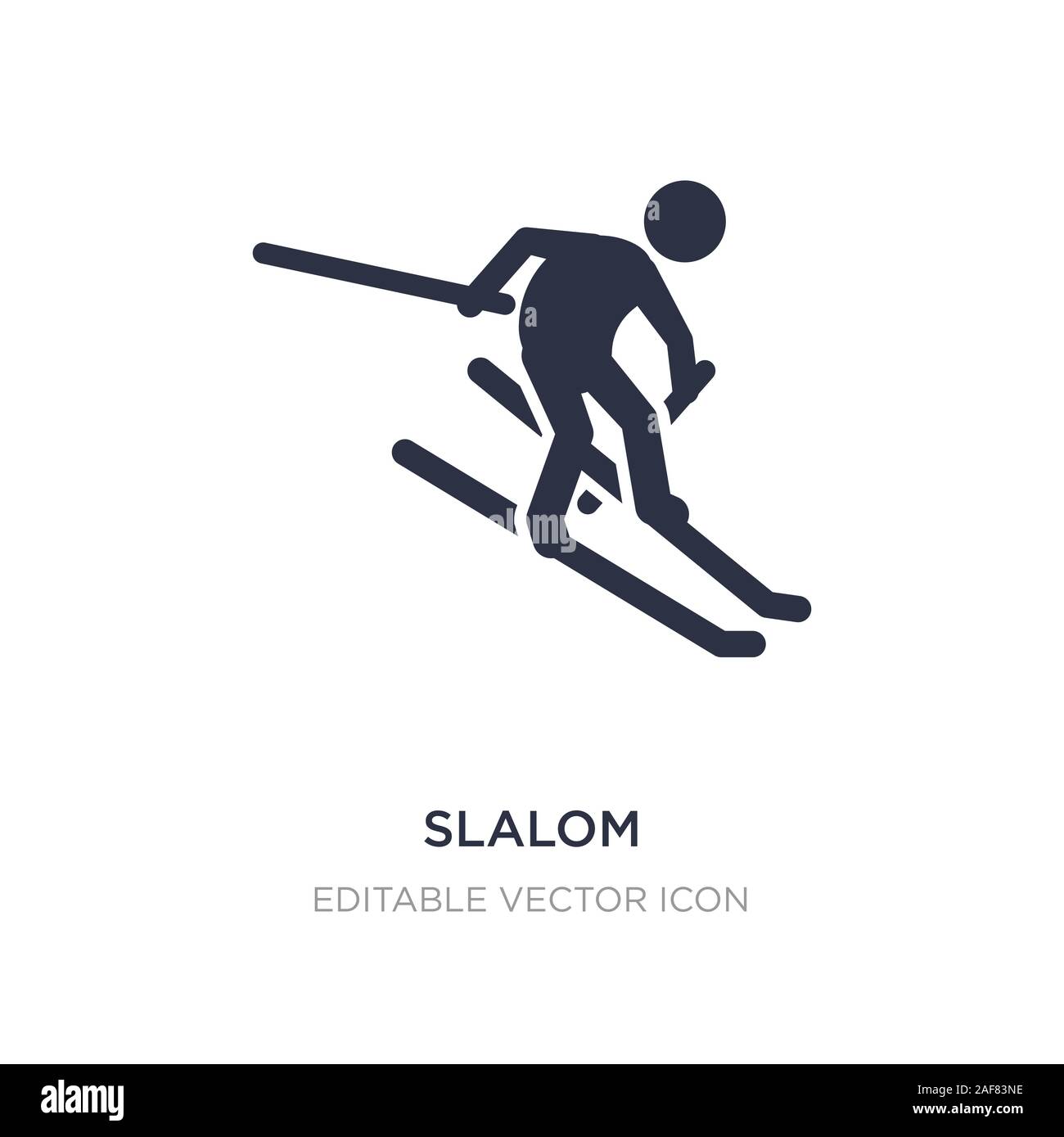 slalom icon on white background. Simple element illustration from ...
