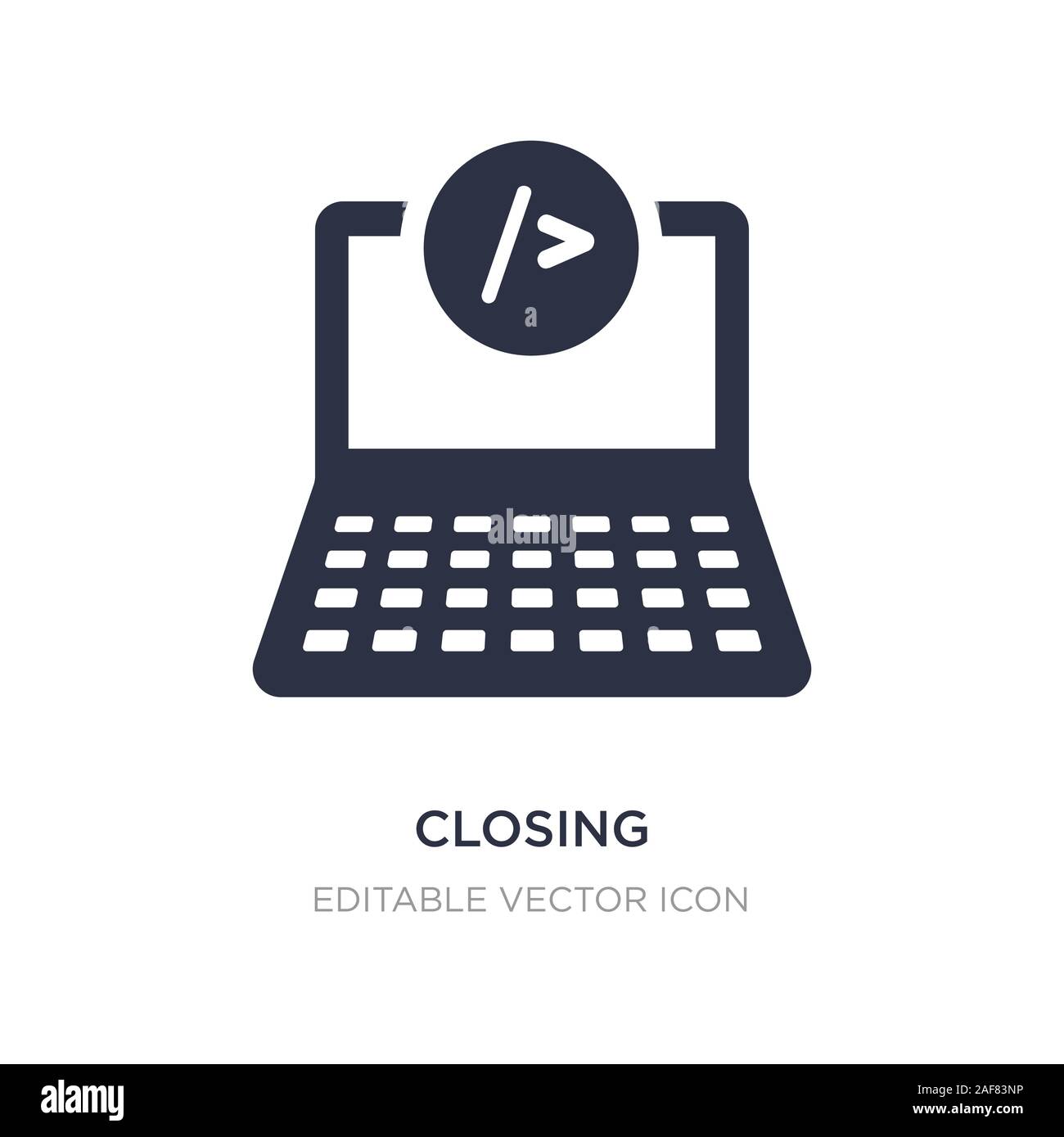closing icon on white background. Simple element illustration from Web ...