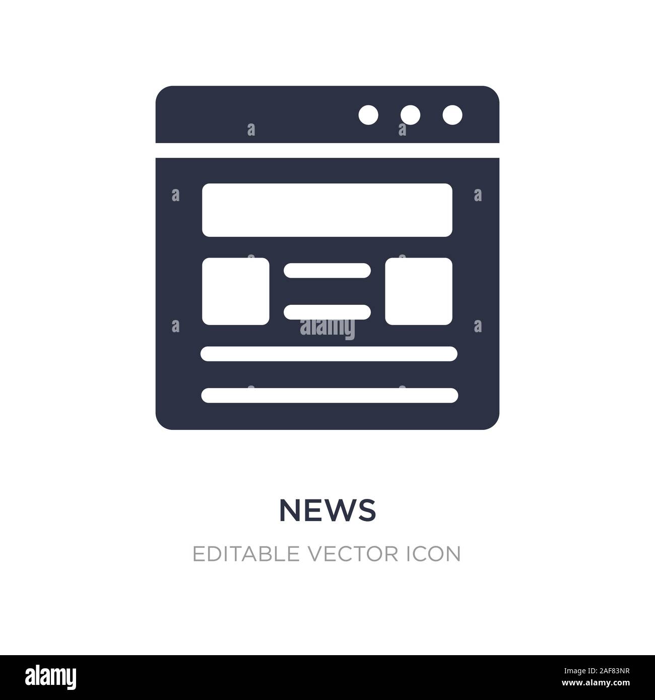 news icon on white background. Simple element illustration from Web ...