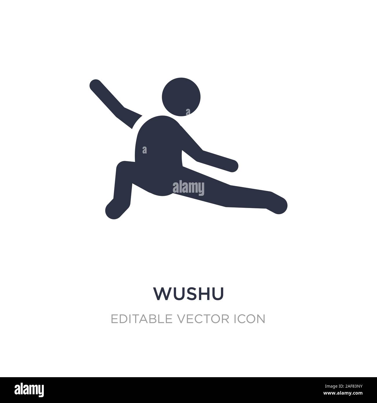 wushu icon on white background. Simple element illustration from Sports ...