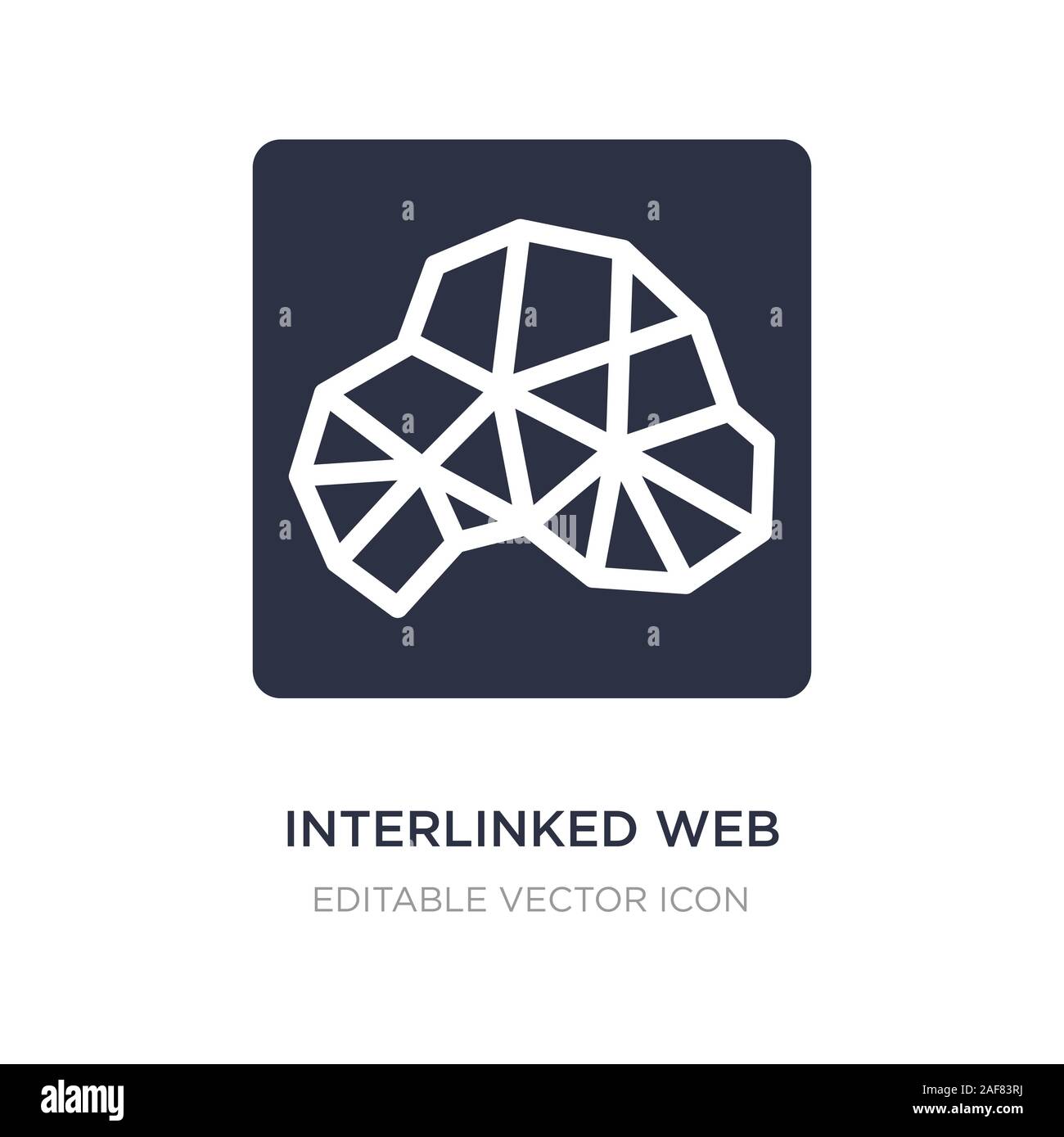interlinked web icon on white background. Simple element illustration ...