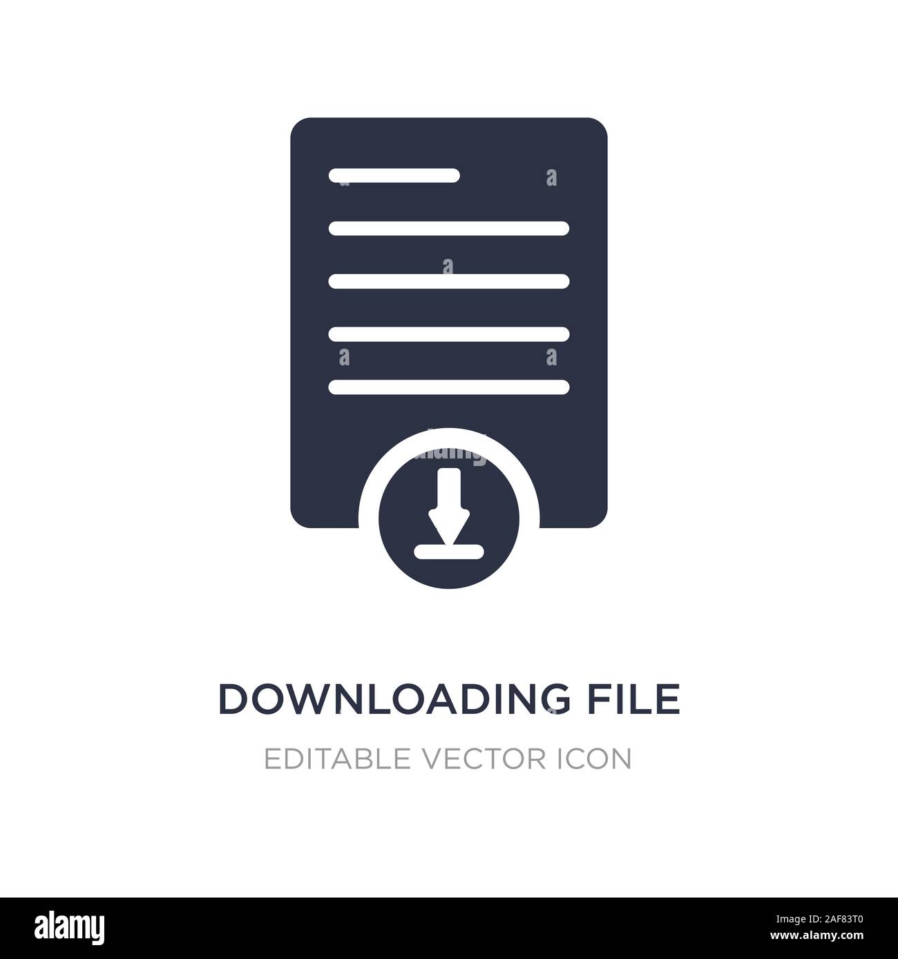 downloading file icon on white background. Simple element illustration ...