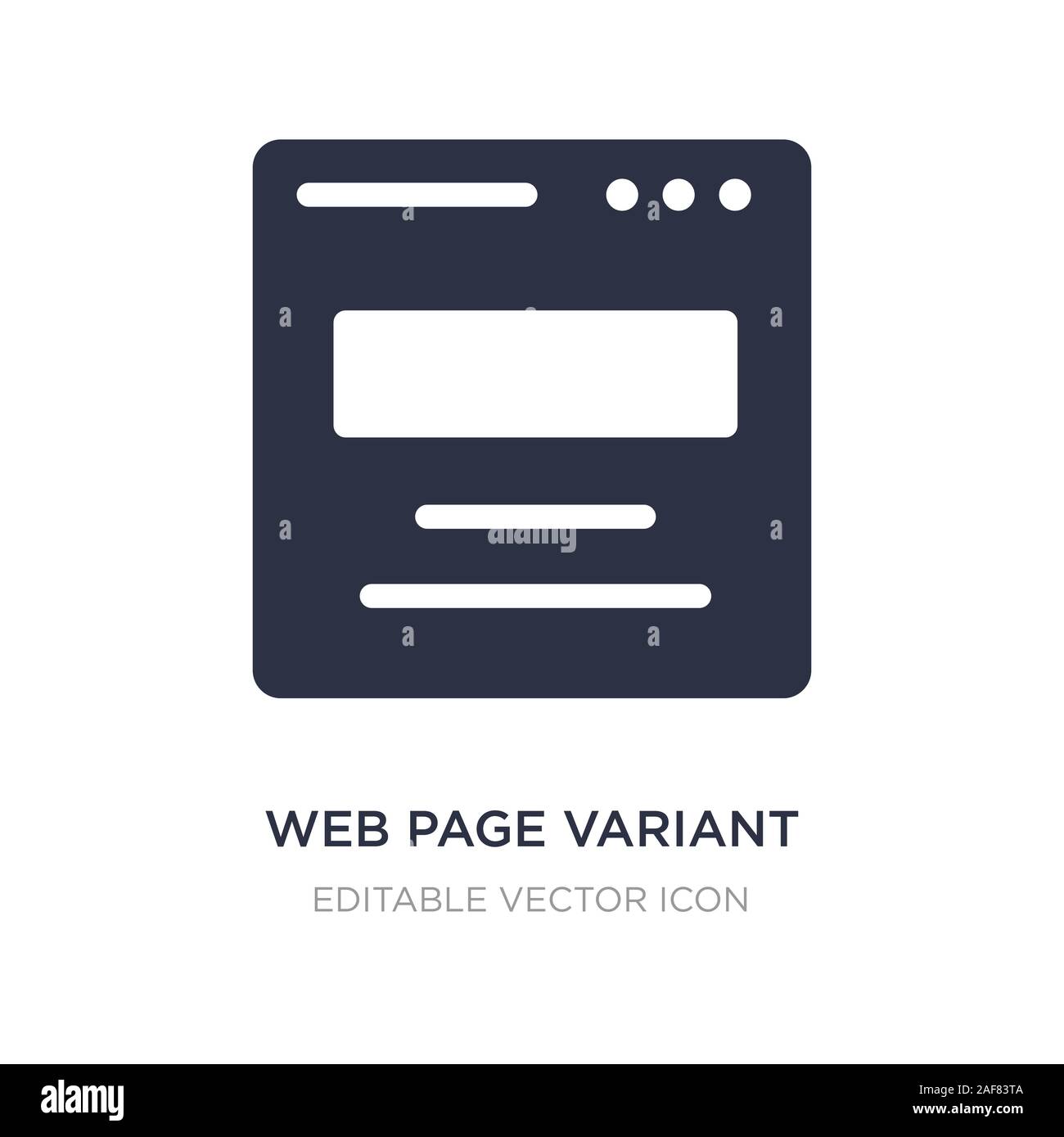 web page variant icon on white background. Simple element illustration ...