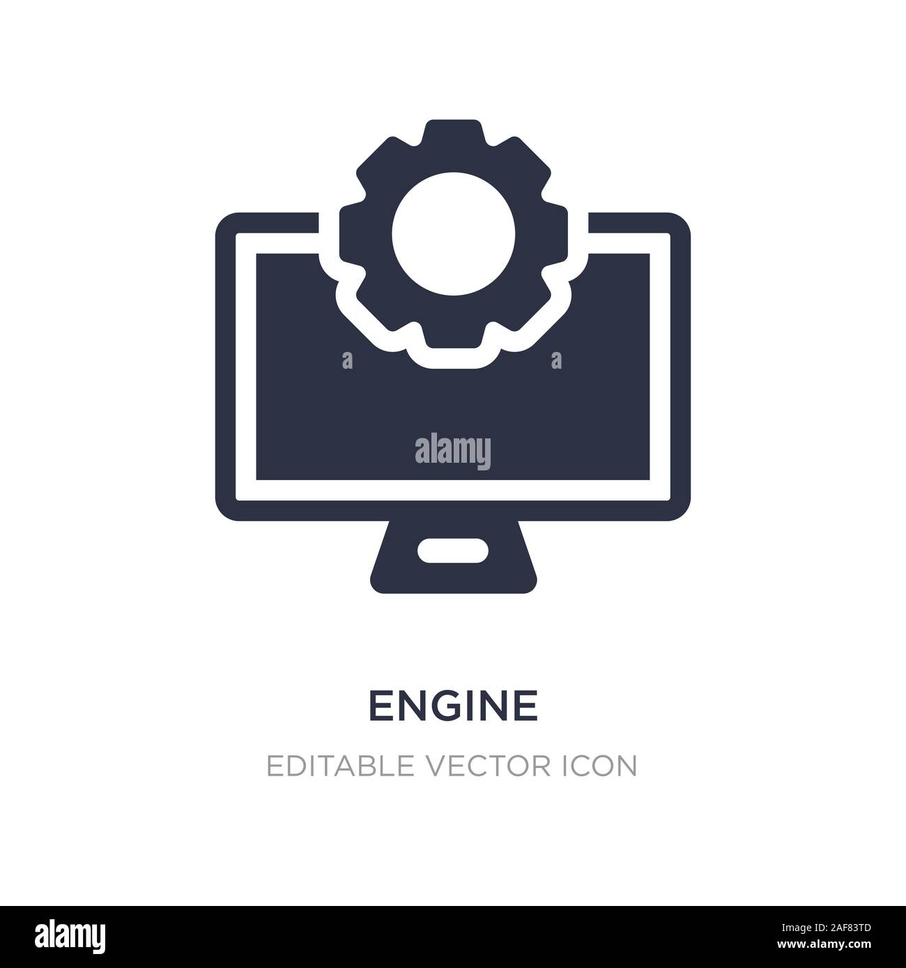 engine icon on white background. Simple element illustration from Web ...