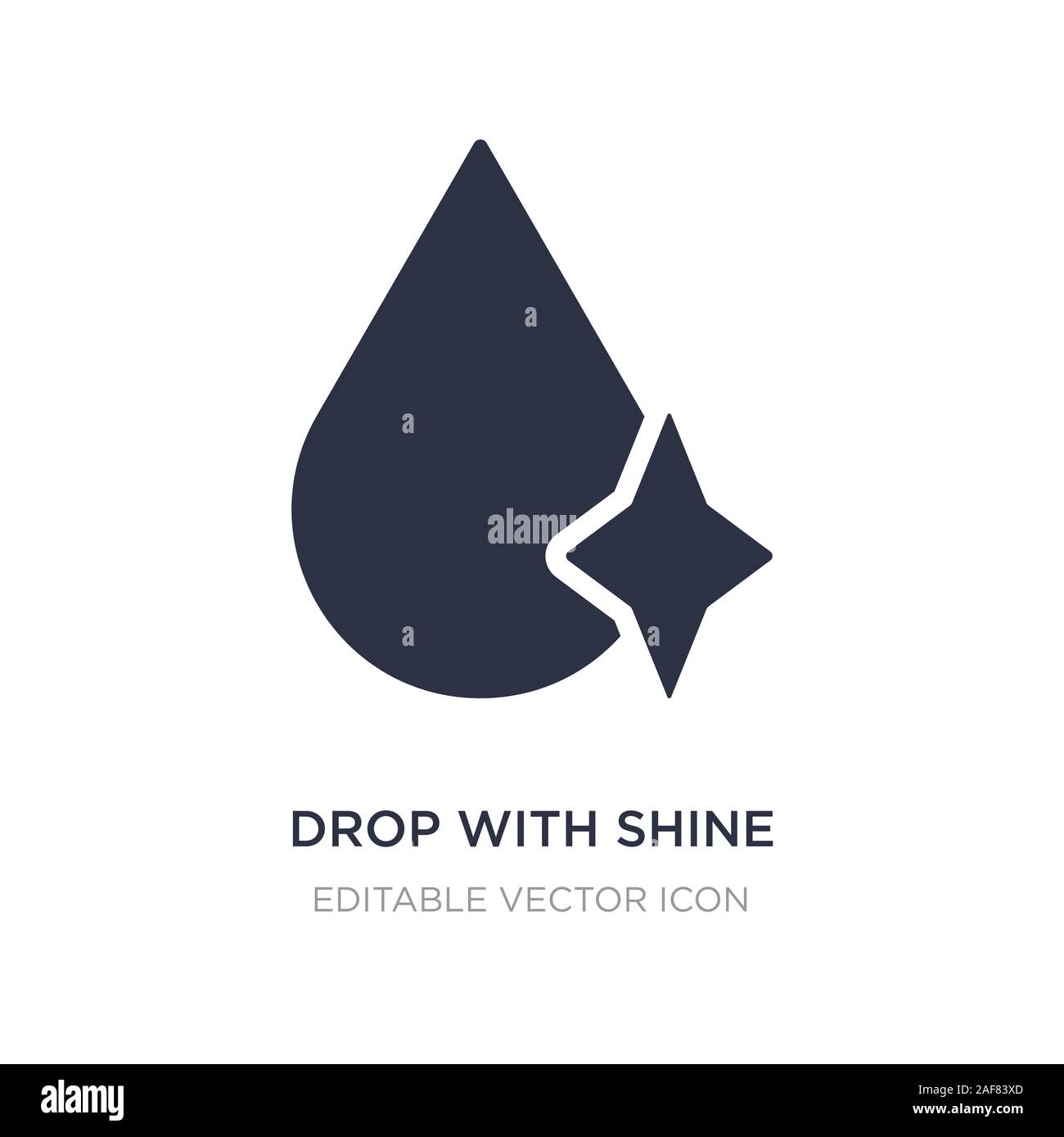 drop with shine icon on white background. Simple element illustration ...