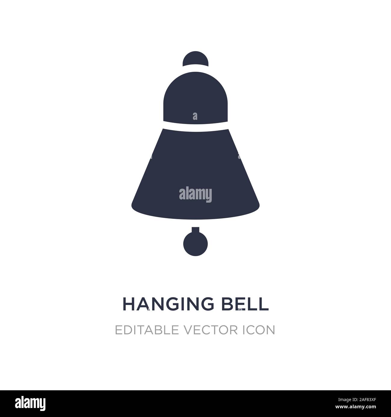 hanging bell icon on white background. Simple element illustration from ...