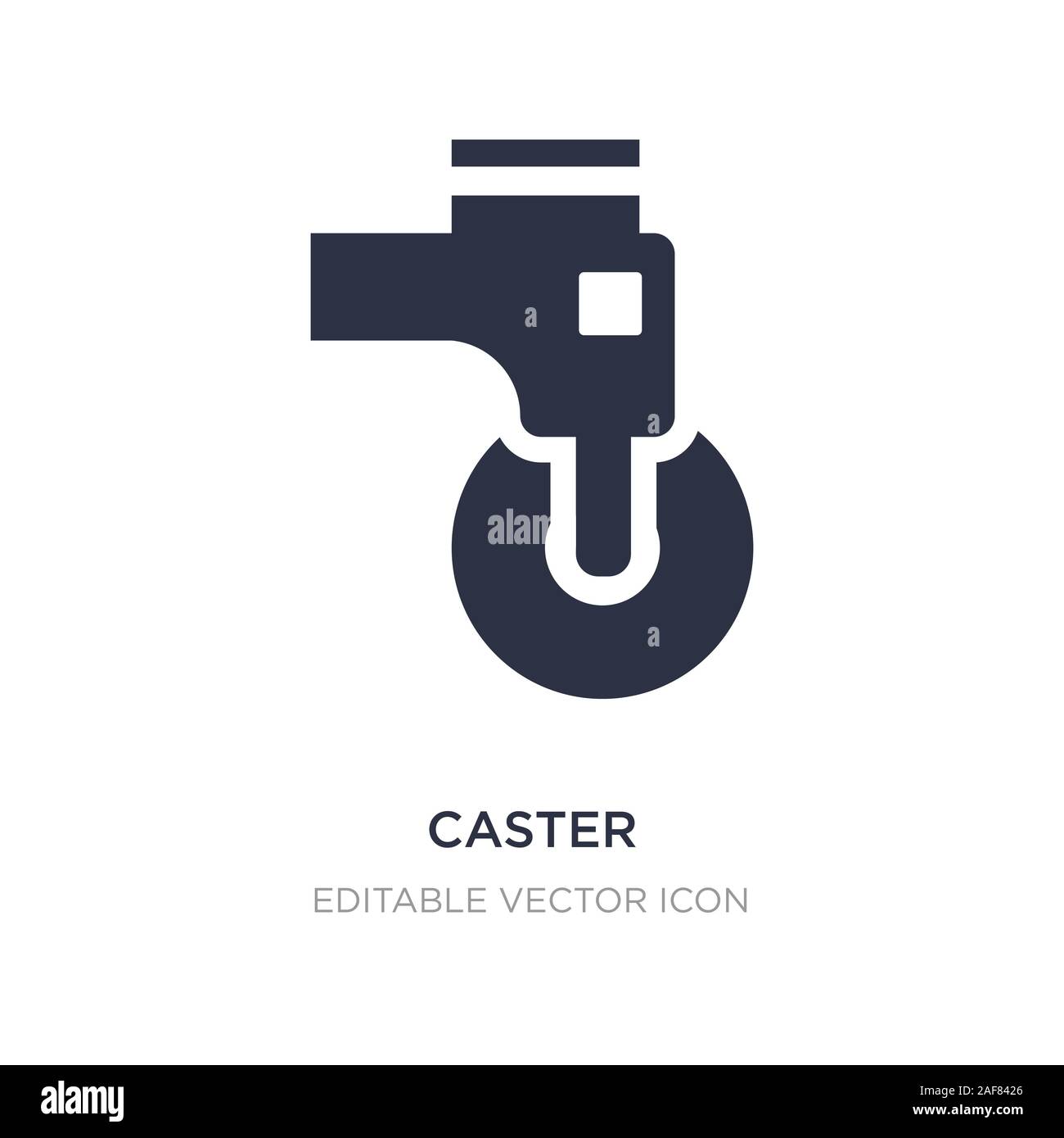 caster icon on white background. Simple element illustration from ...