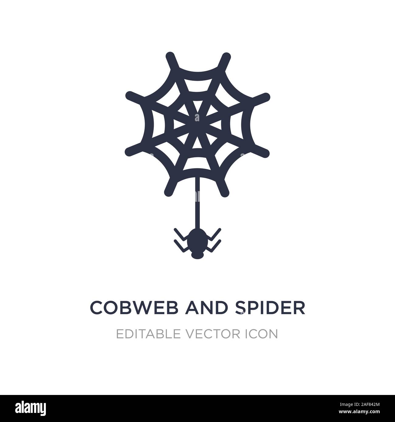 cobweb and spider icon on white background. Simple element illustration ...