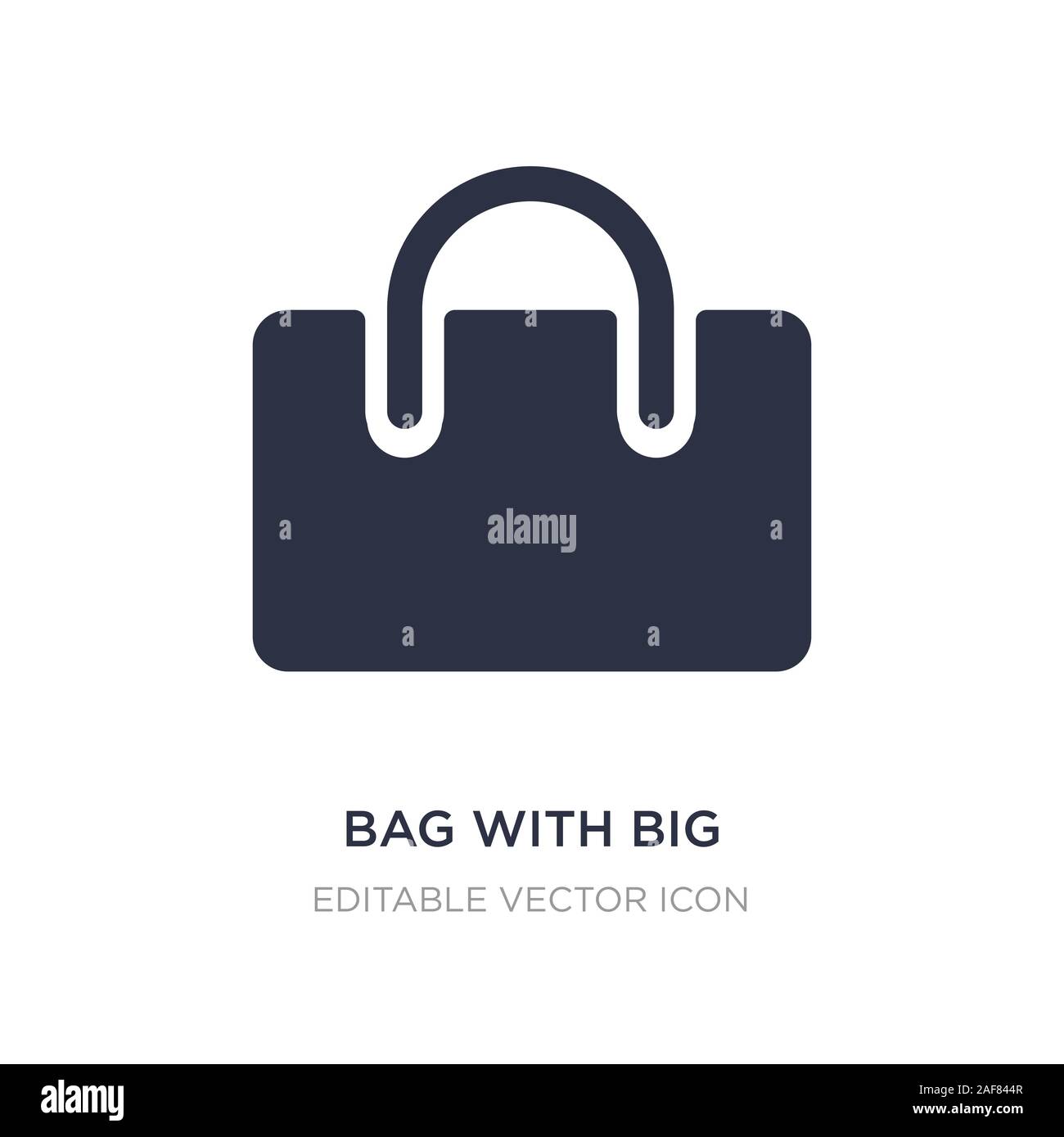 bag with big handle icon on white background. Simple element ...
