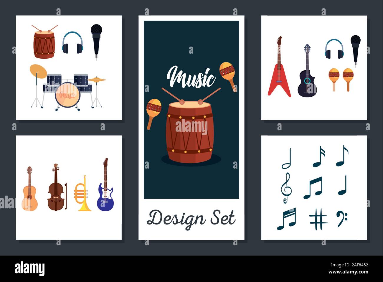 designs set of instruments musicals Stock Vector Image & Art - Alamy