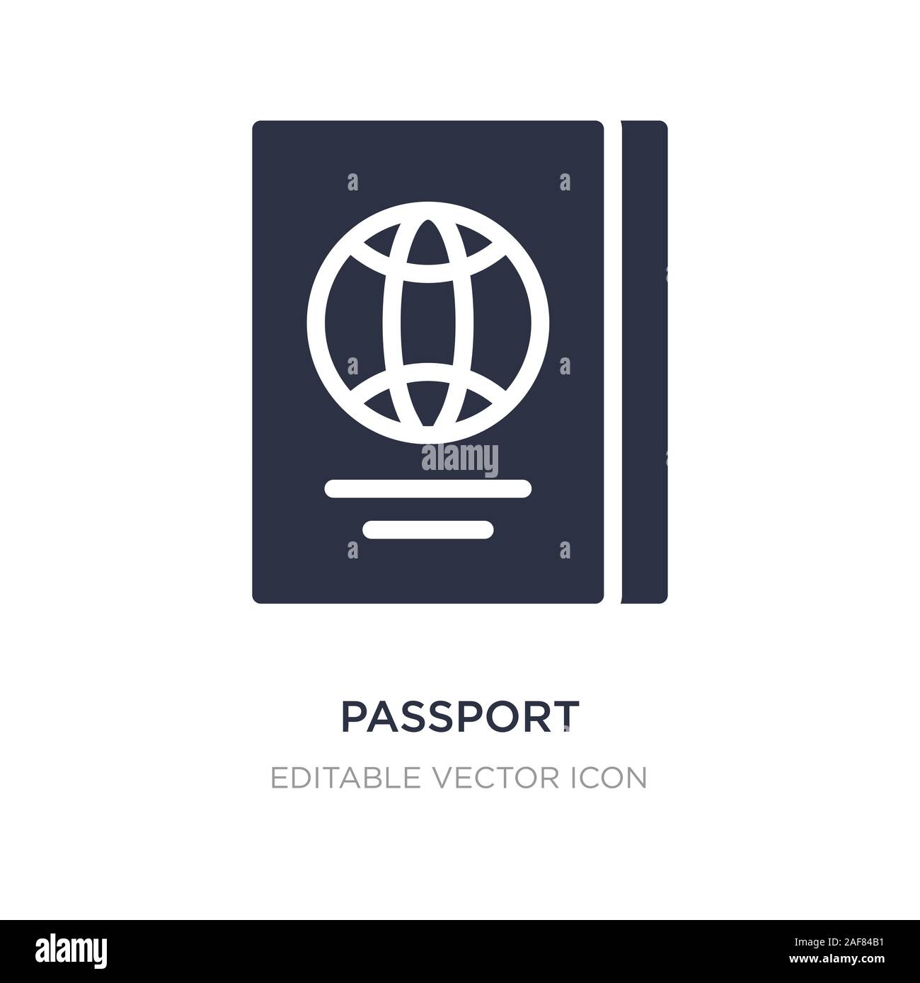 passport icon on white background. Simple element illustration from ...
