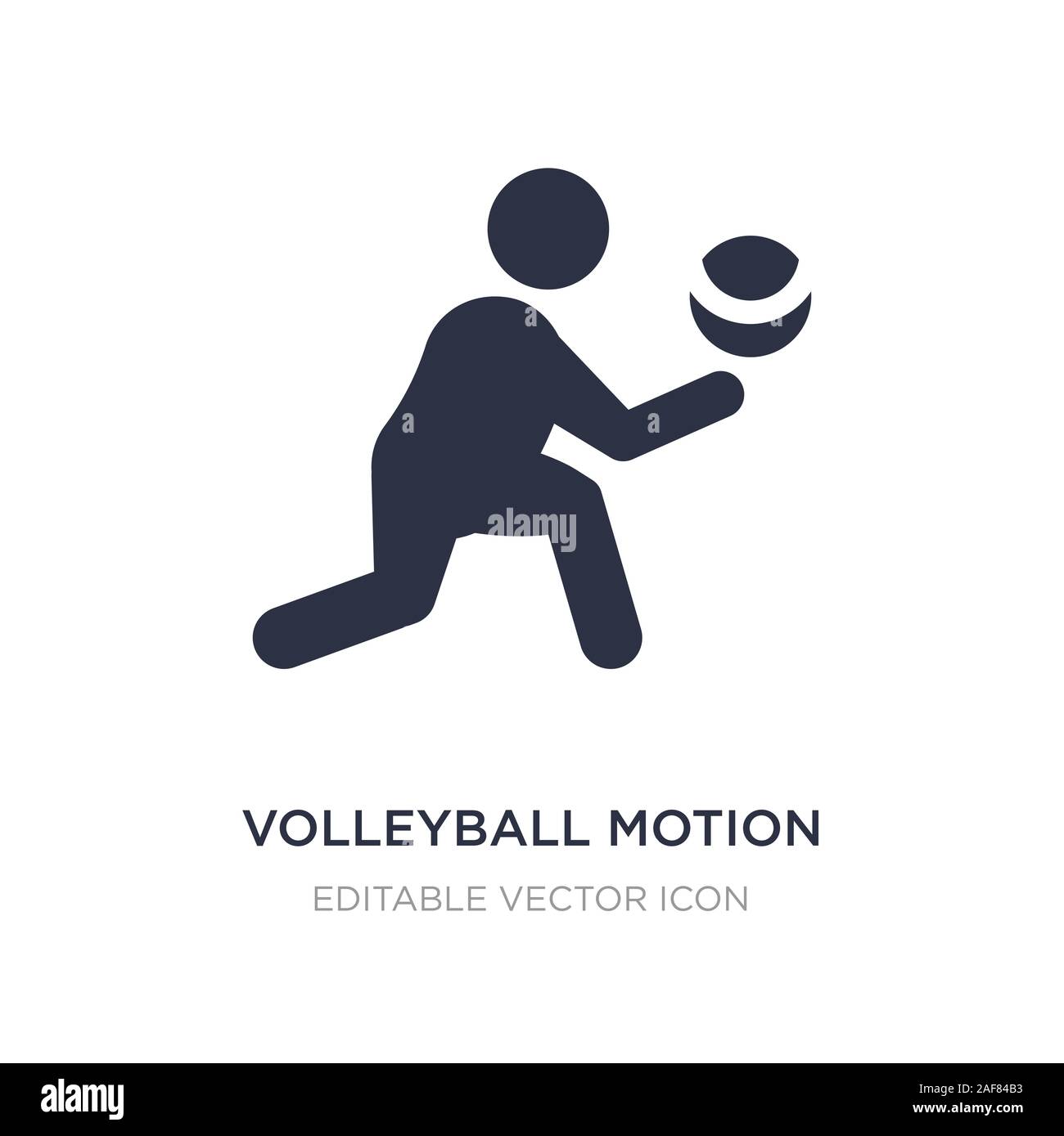 volleyball motion icon on white background. Simple element illustration ...