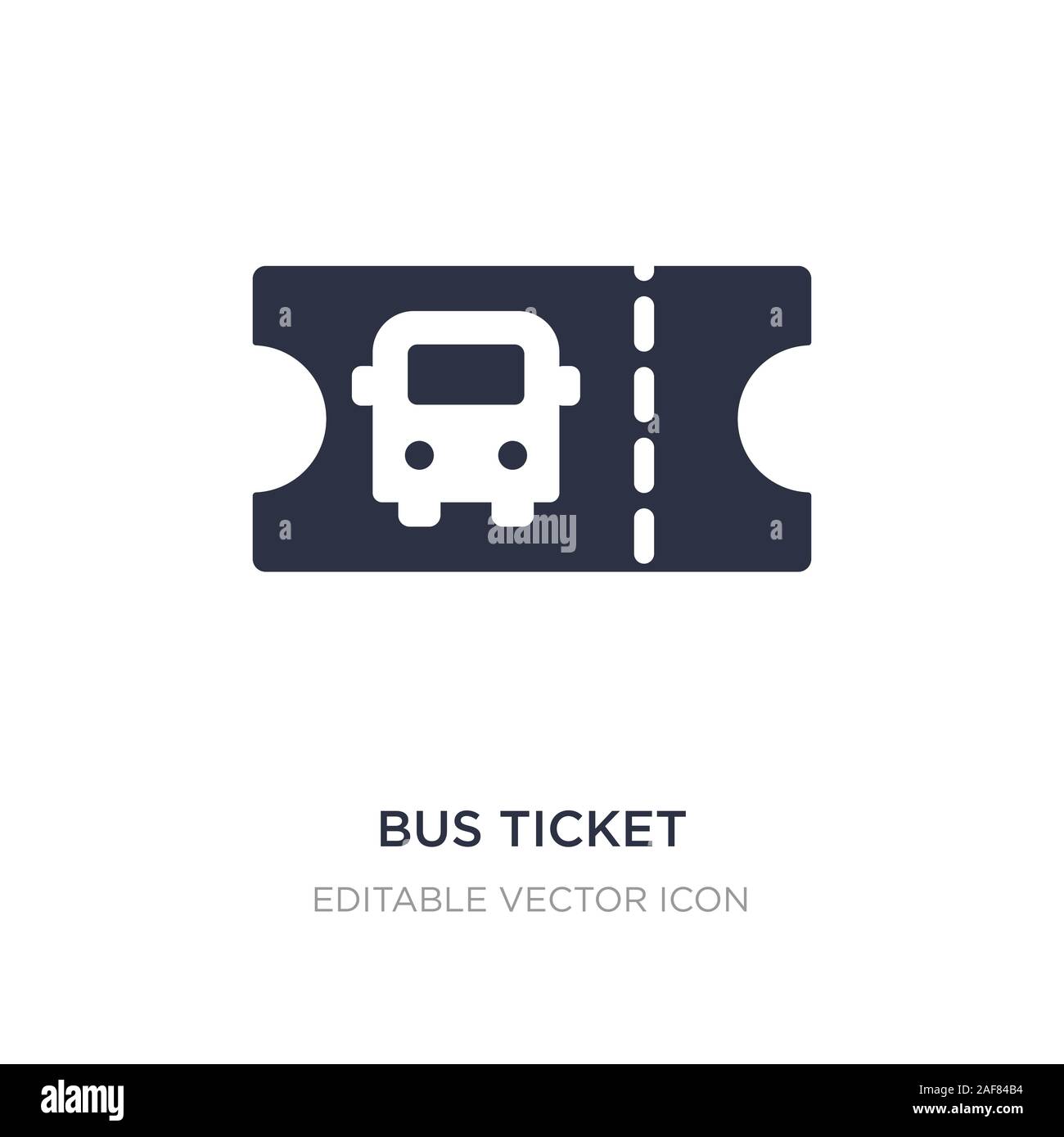 bus ticket icon on white background. Simple element illustration from ...