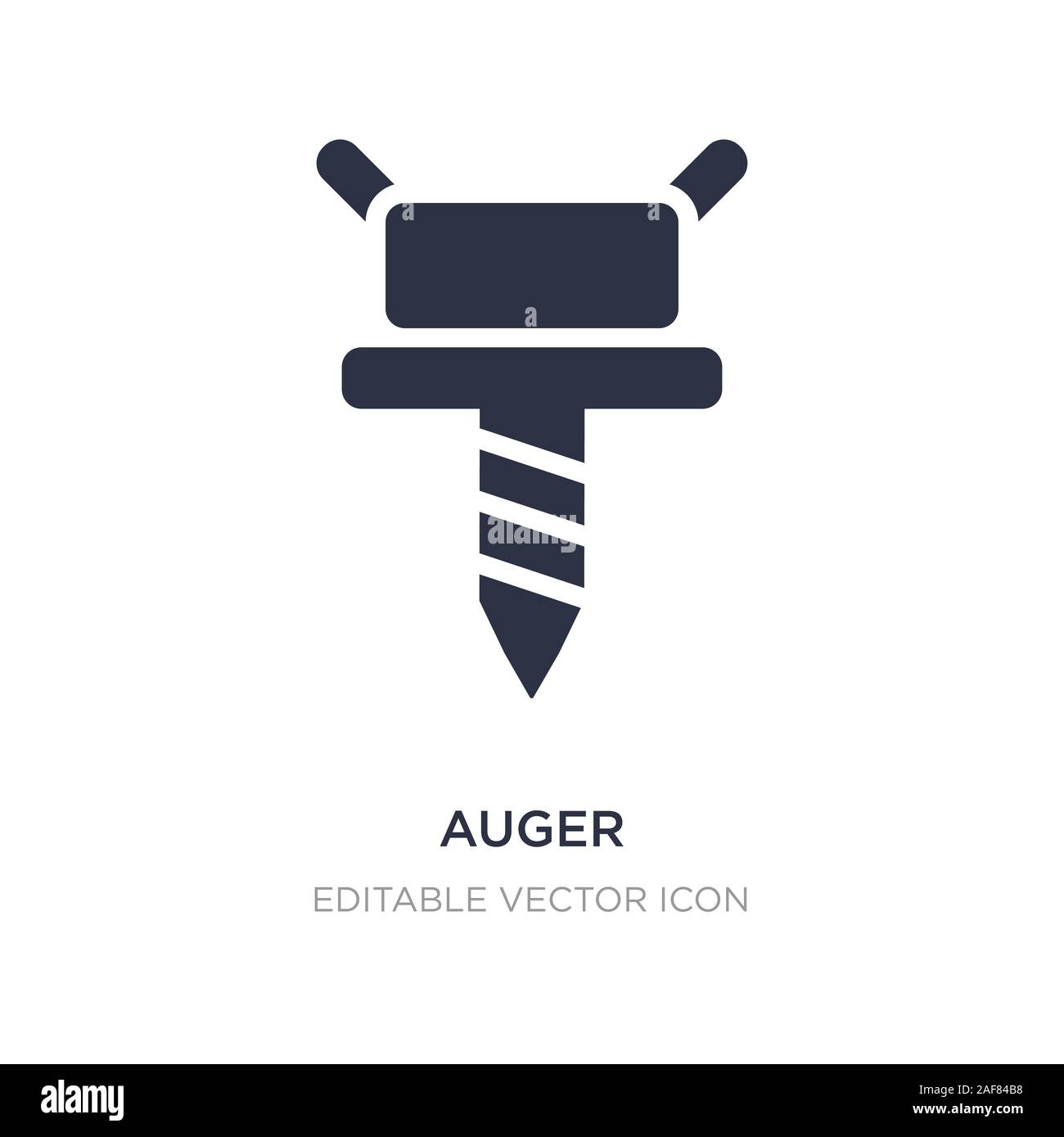 auger icon on white background. Simple element illustration from Tools ...