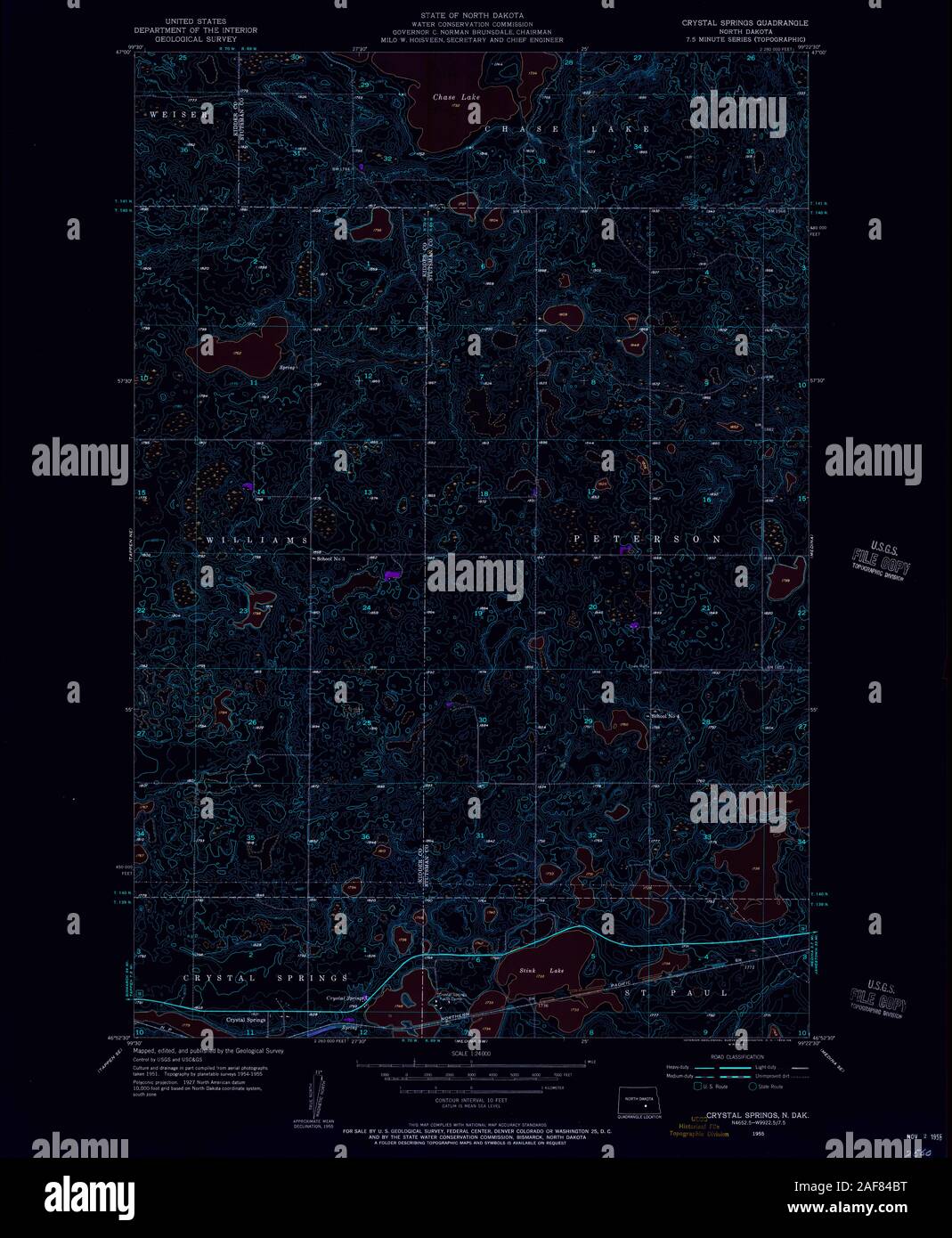 Map of crystal springs hi-res stock photography and images - Alamy