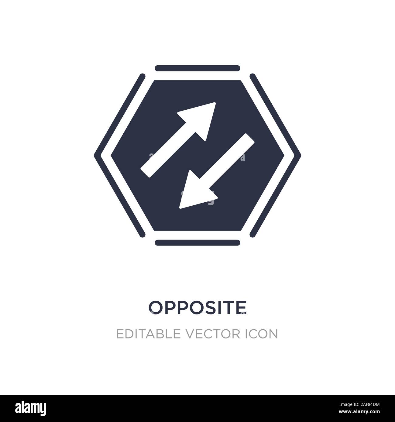 opposite directions icon on white background. Simple element ...