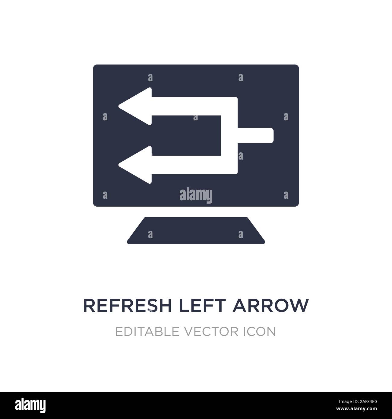 refresh left arrow icon on white background. Simple element ...