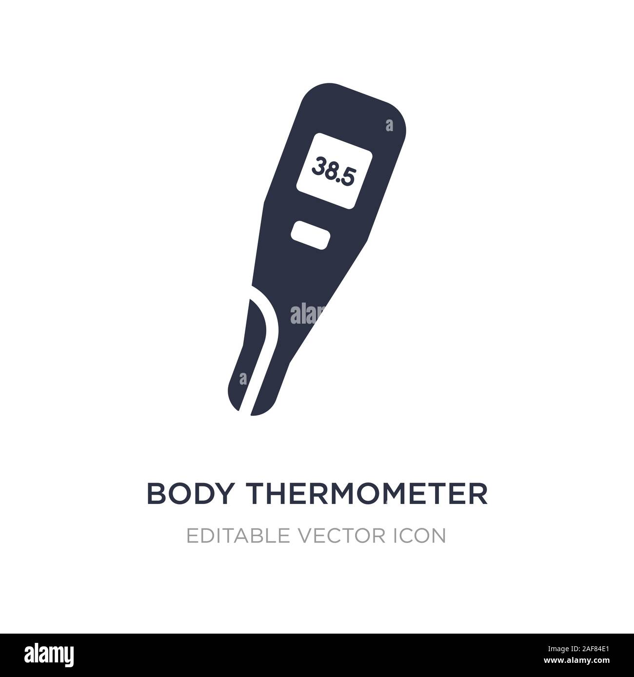 body thermometer icon on white background. Simple element illustration ...