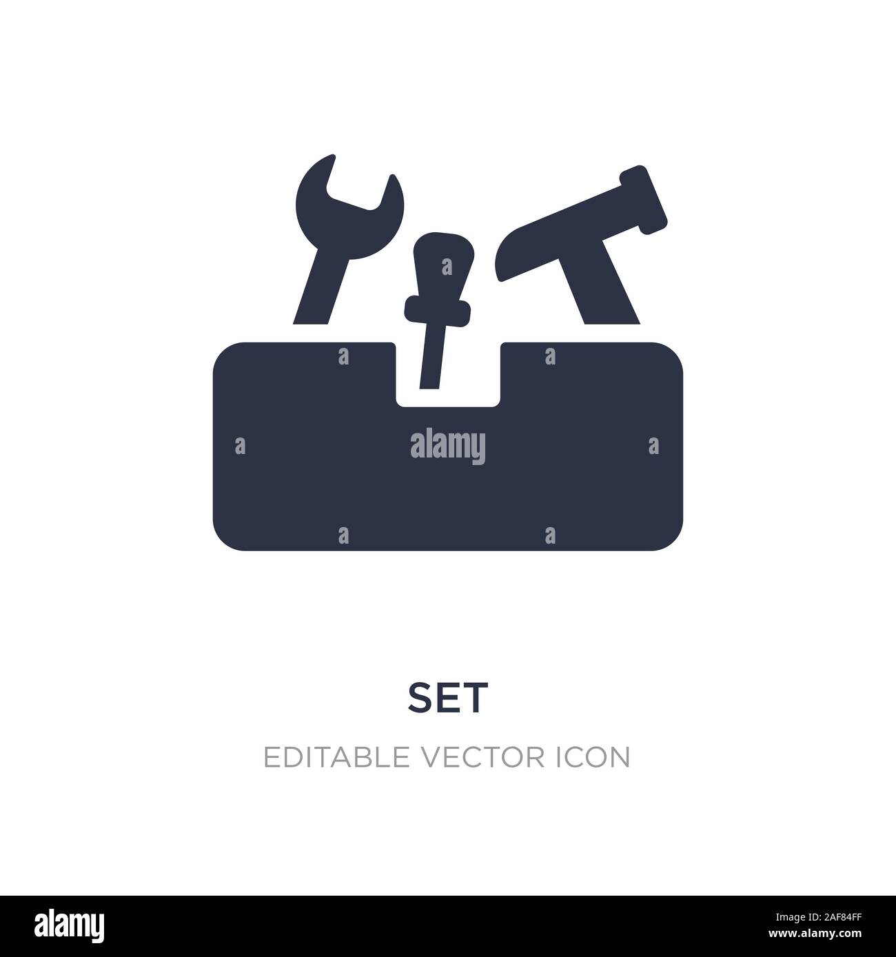 set icon on white background. Simple element illustration from Tools ...
